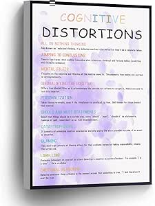 Amazon.com: Cognitive Distortions Canvas Print Mental Health Wall Art ...