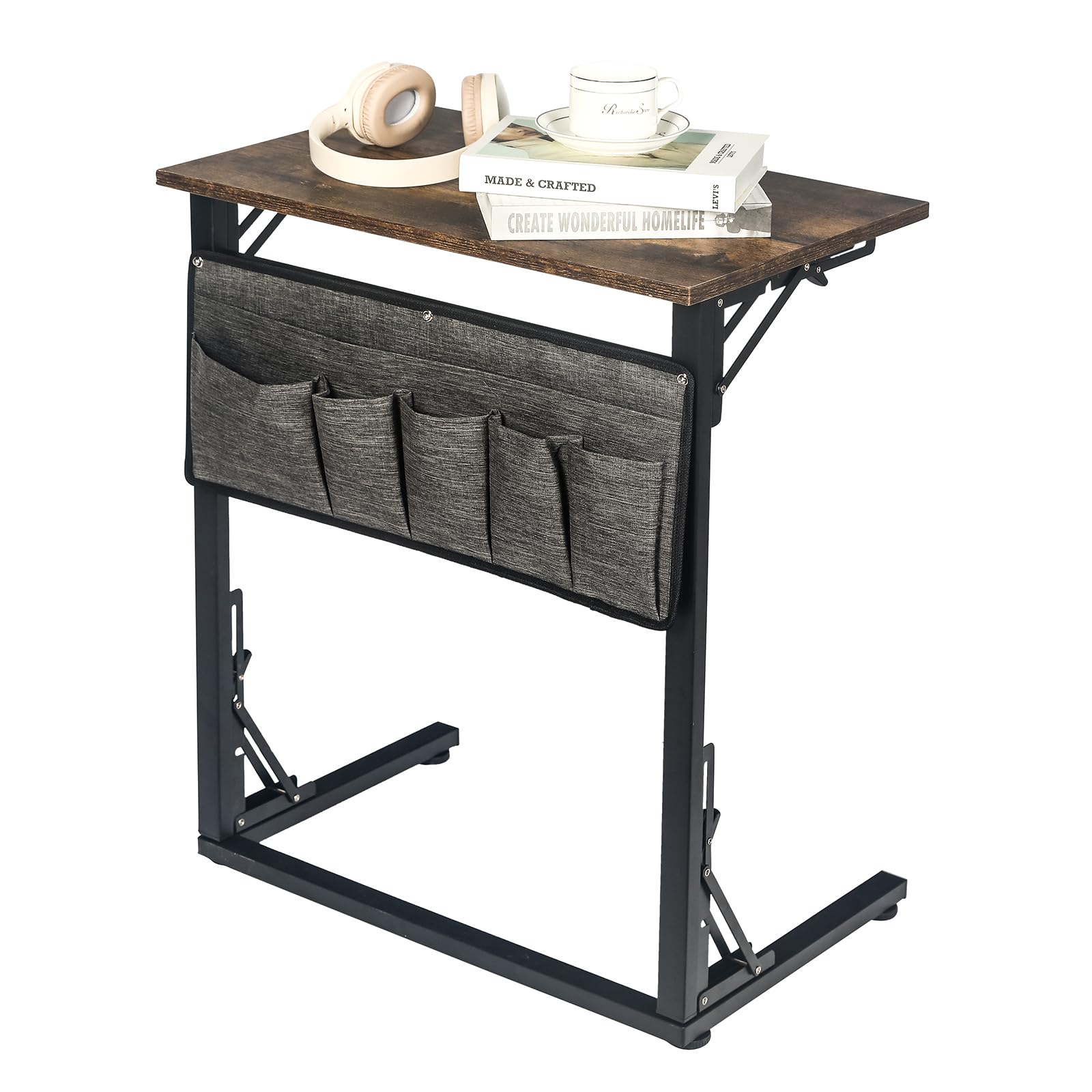 Amazon.com: Joveco Folding C Shaped End Table, Couch Side Table with ...