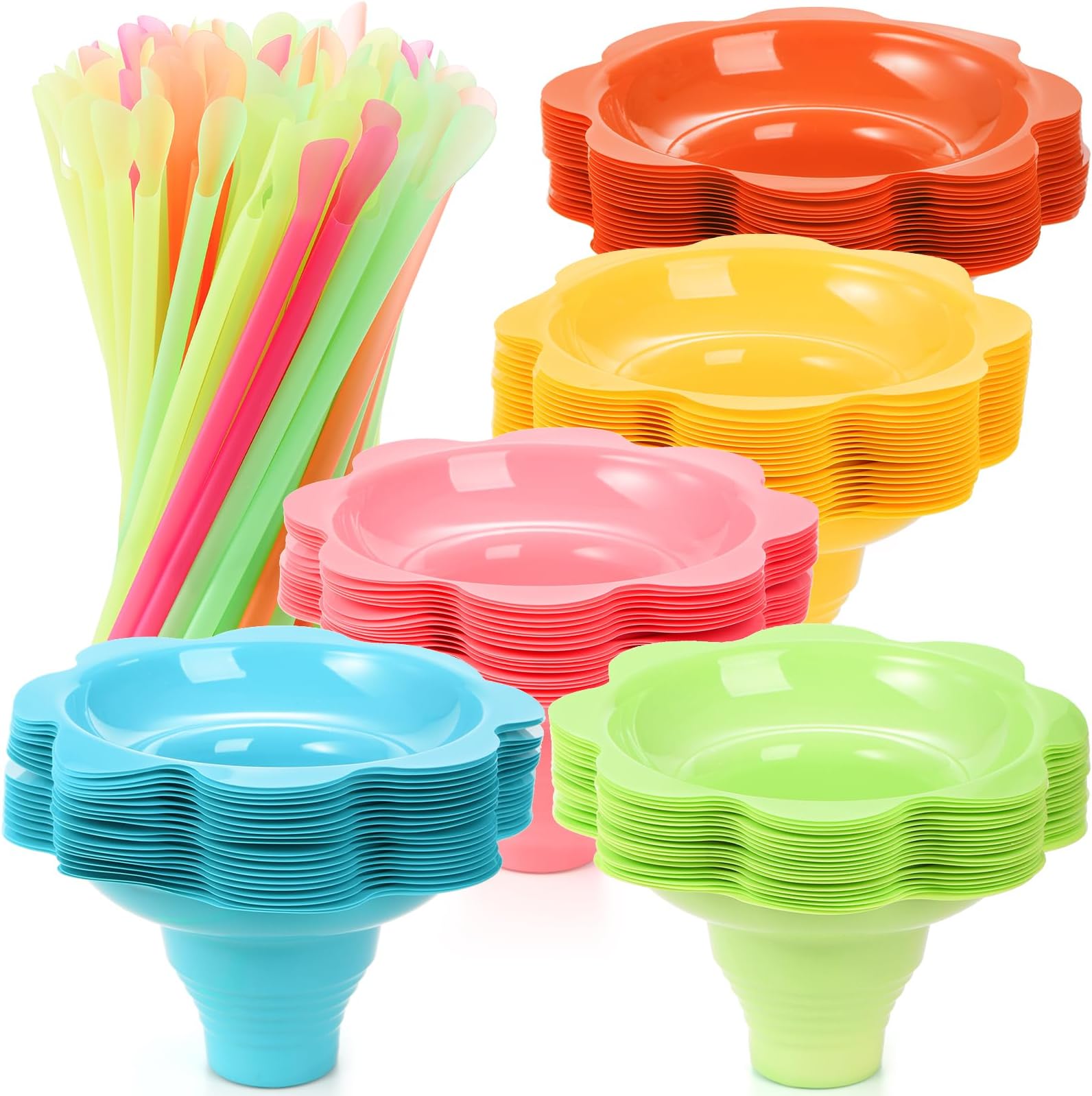 Amazon.com: Zubebe 800 Pcs 8.45 oz Plastic Ice Cream Cups with Spoons ...