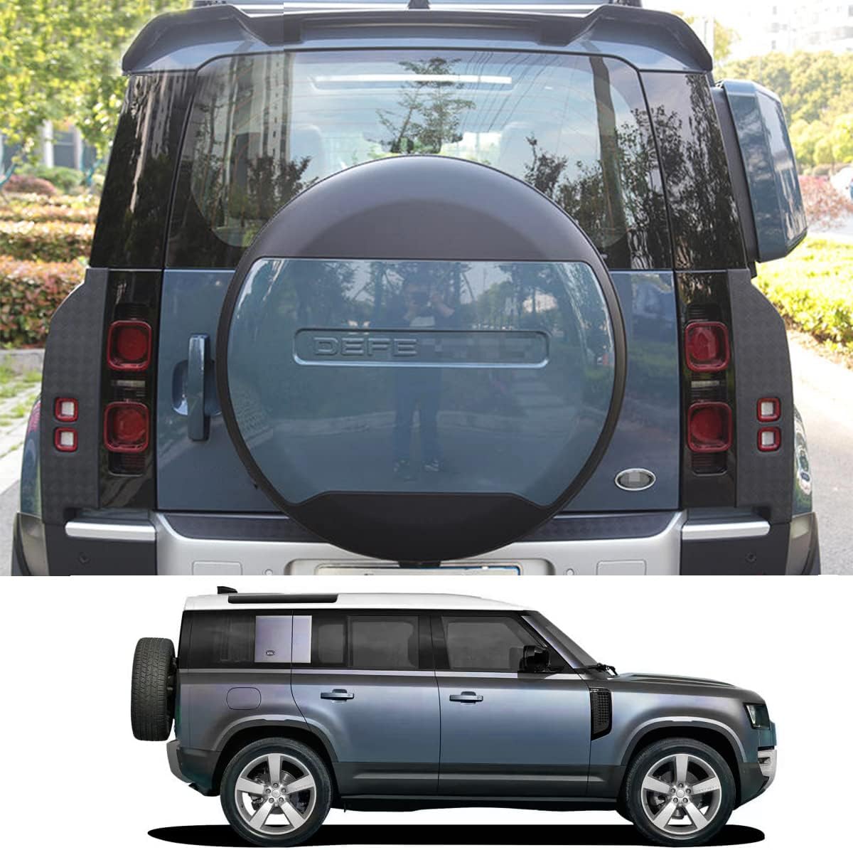 Amazon.com: Tasman Blue Car Rear Spare Tire Protective Cover for Land ...