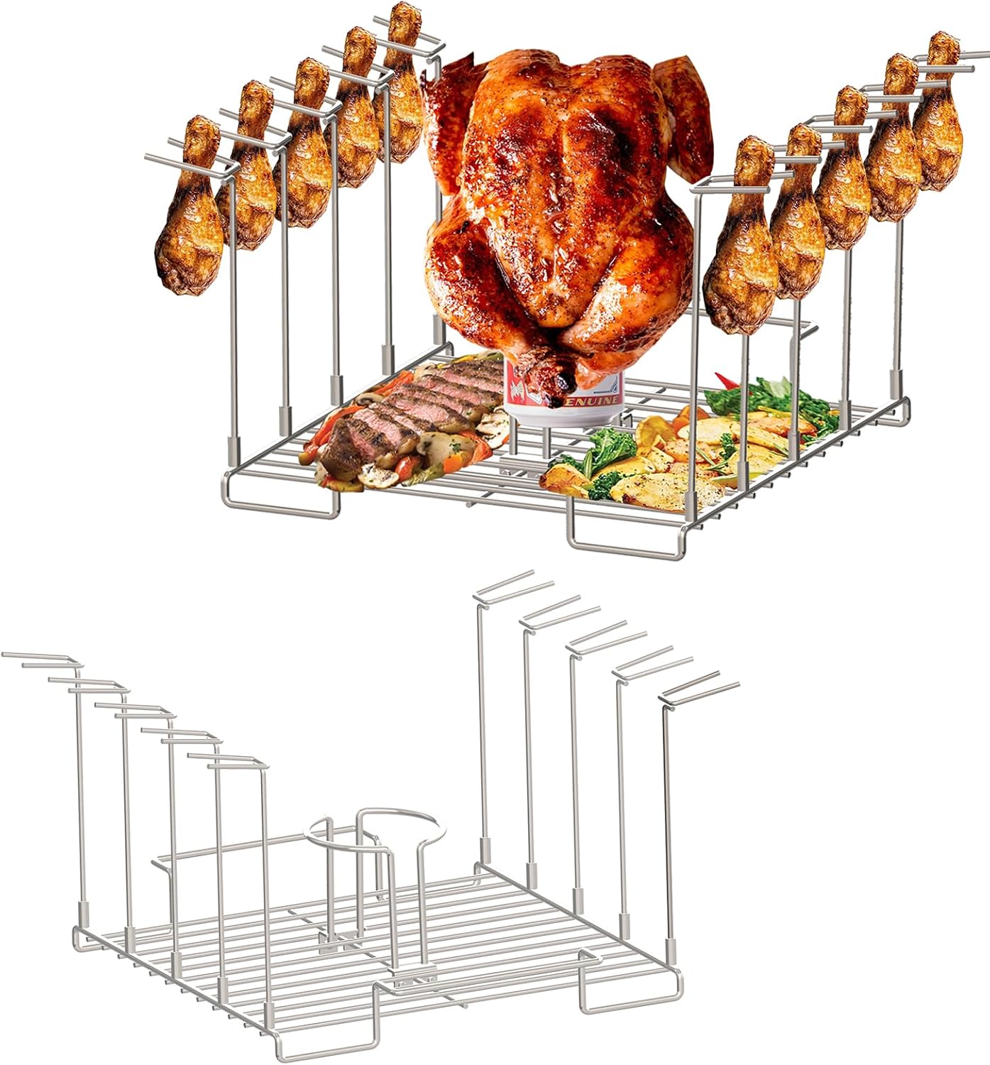 Amazon.com: TTSZNB 4 in1 Can Chicken Holder for Grill and Smoker ...