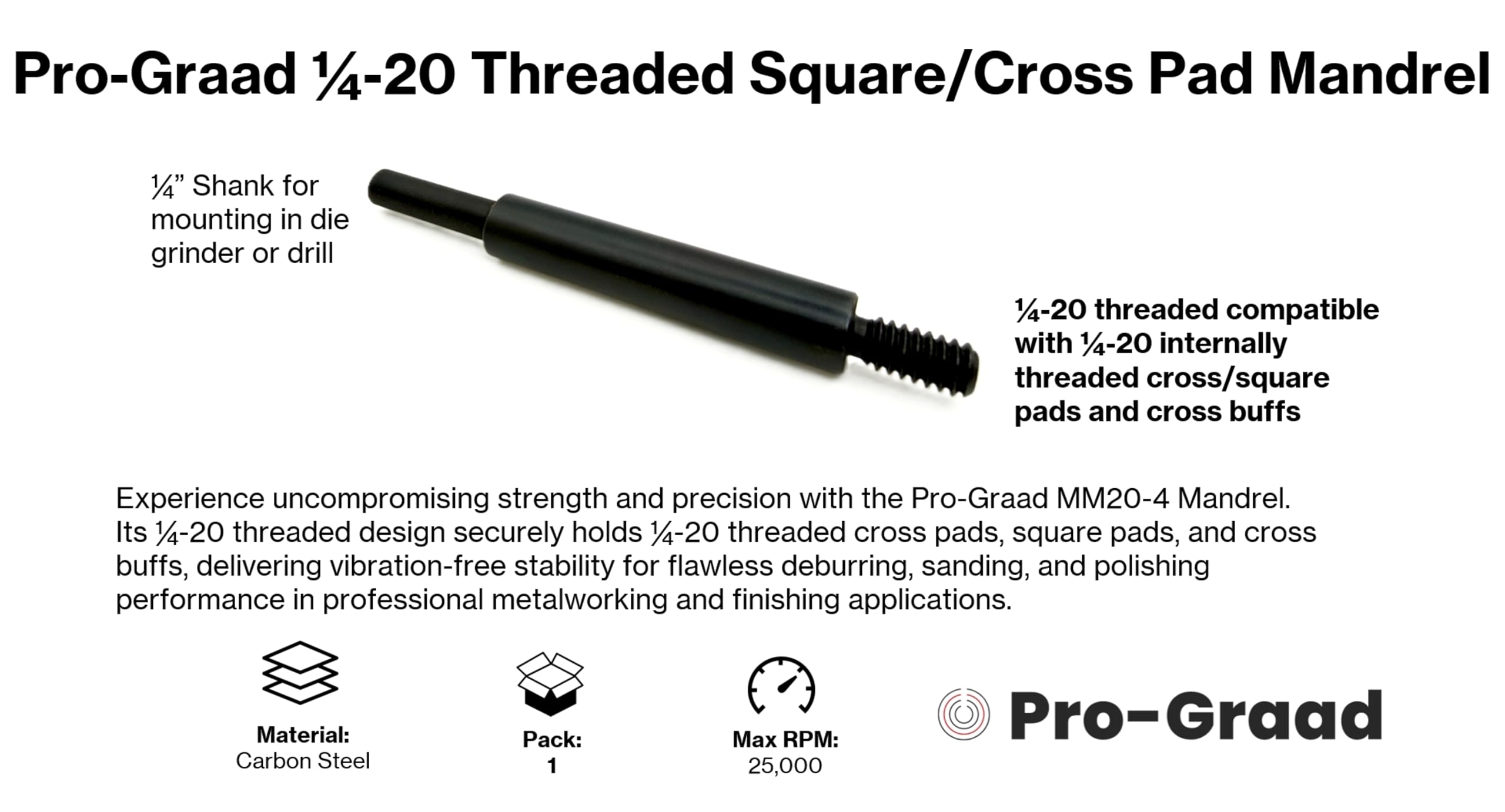 Pro-Graad Overlap Slotted Disc, Square Pad, Cross Pad, Cross Buff Quick ...