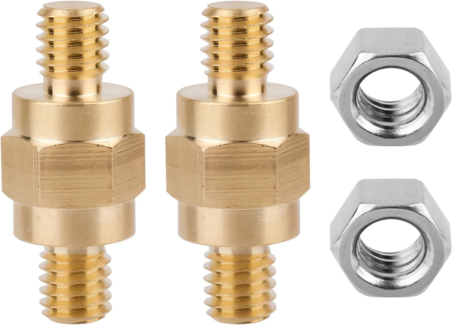Amazon.com: 2pcs Battery Post Terminals Connectors, 3/8"-16 Brass ...
