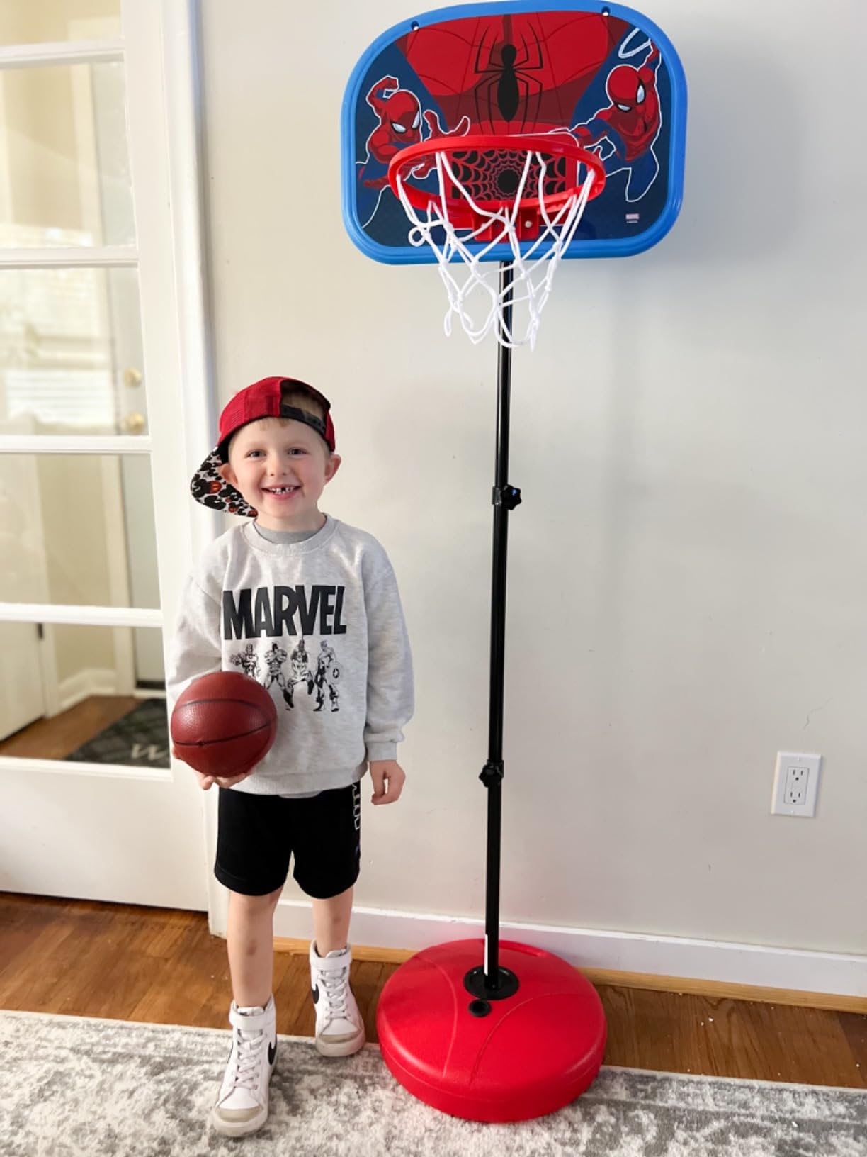 $7/mo - Finance Delta Children - Marvel Spider-Man Basketball Hoop Set ...