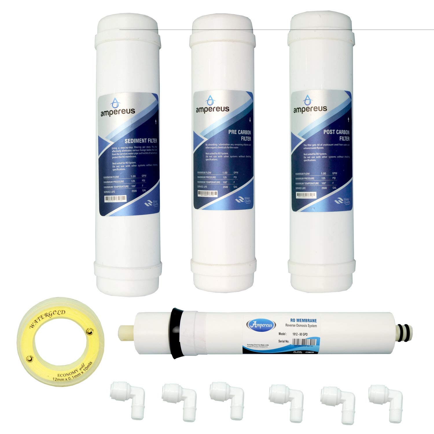 KWZ Water Filter Filter Set Work Upto 1500 tds Useful for All Kind of ...
