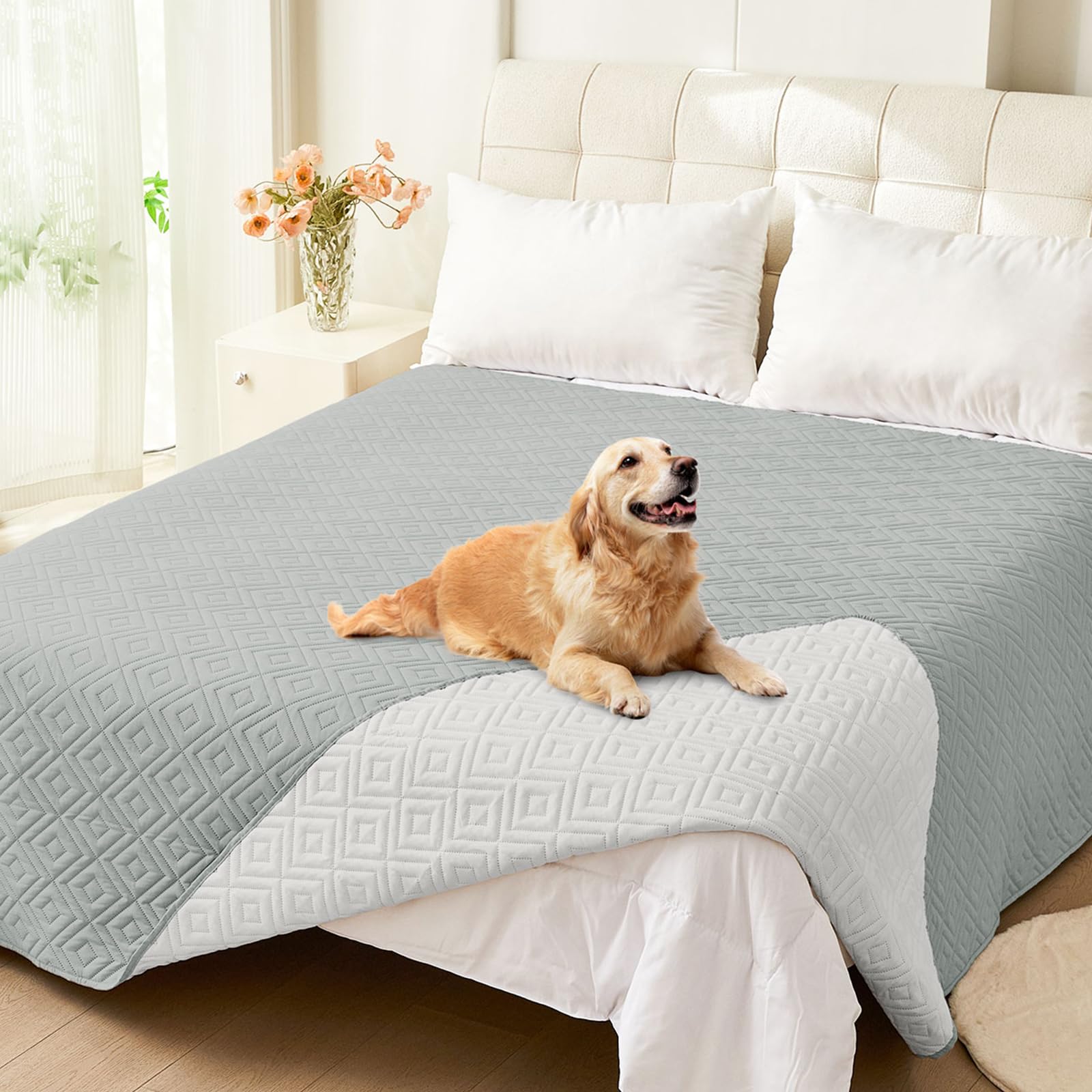 Amazon.com: hyha Waterproof Dog Blanket, Soft Dog Bed Cover Pet ...