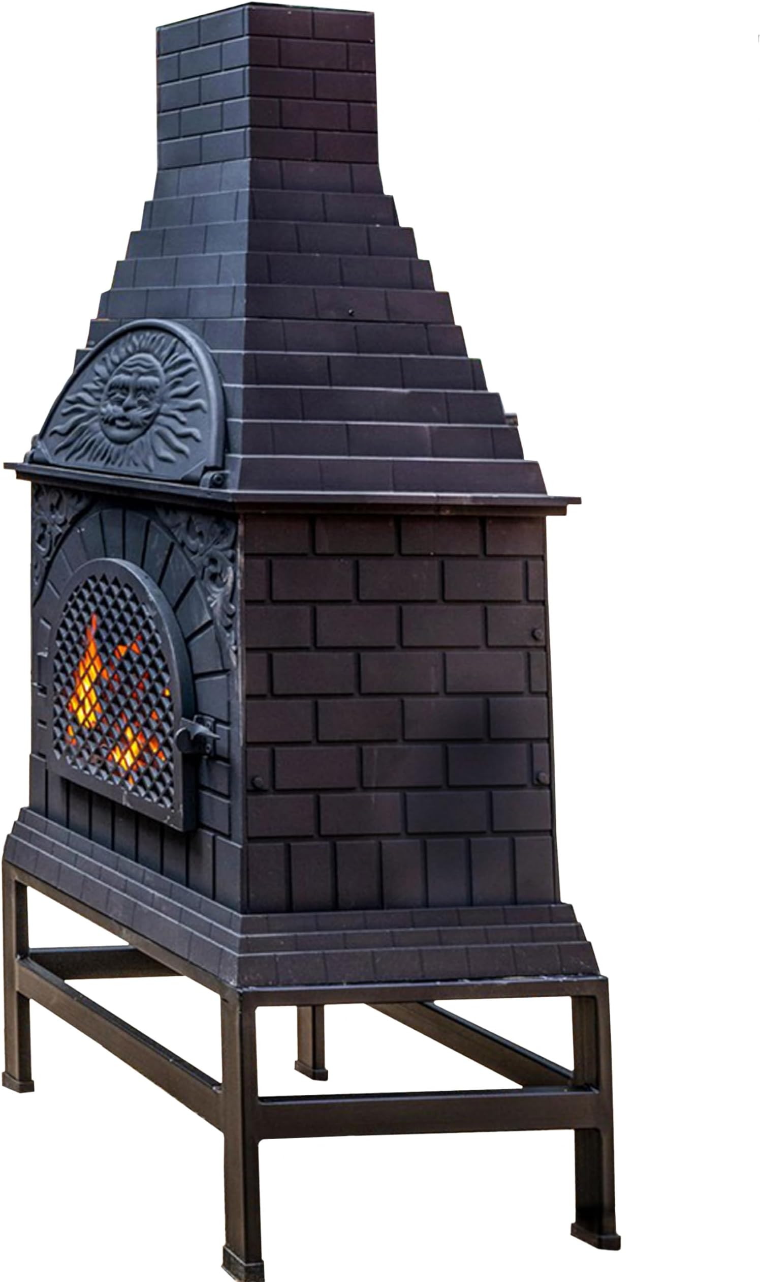 Amazon.com : The Blue Rooster Prairie Chiminea Outdoor Fireplace - Wood ...