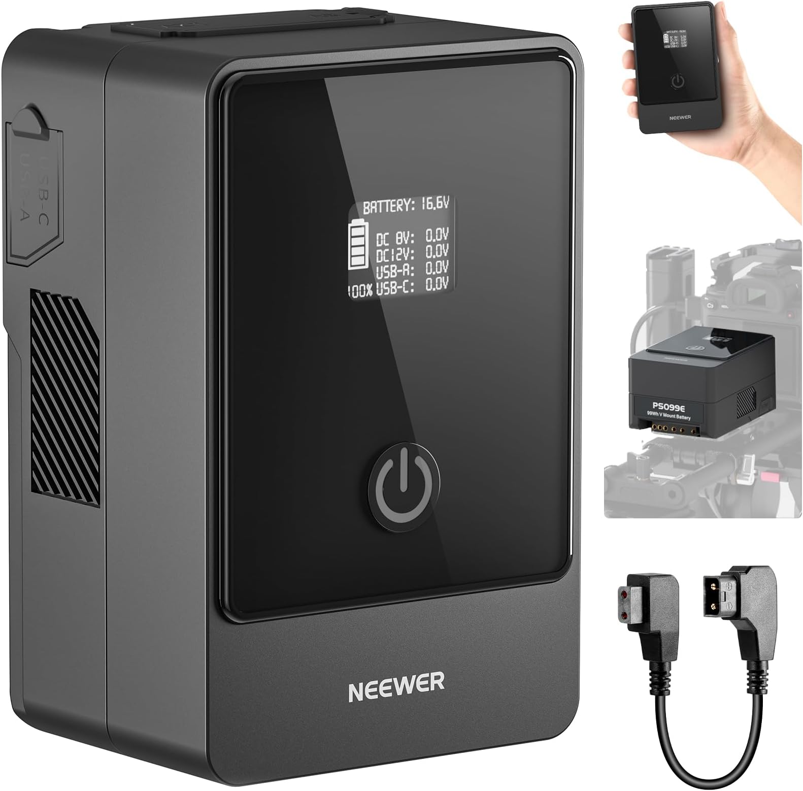 Amazon.com: SmallRig V Mount Battery VB99 SE, 99Wh / 6800mAh Mini V ...