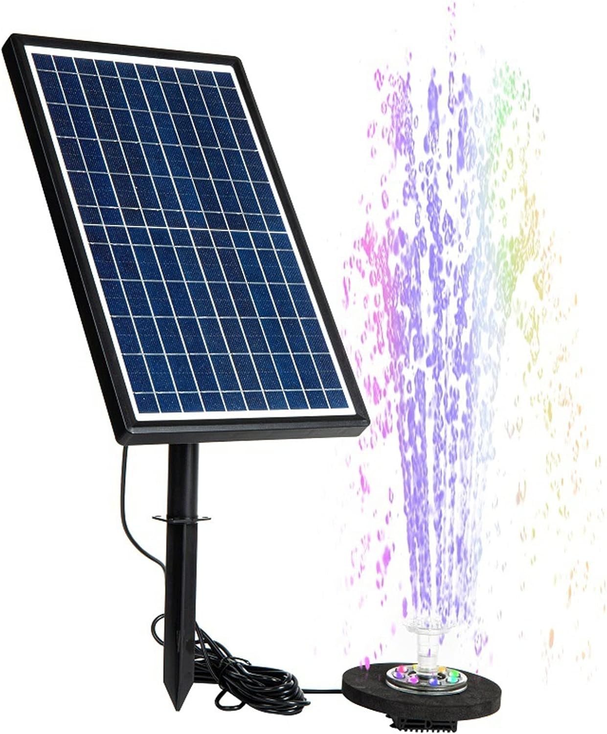 plplaaoo Bomba de fuente solar, bomba de fuente de agua solar para ...