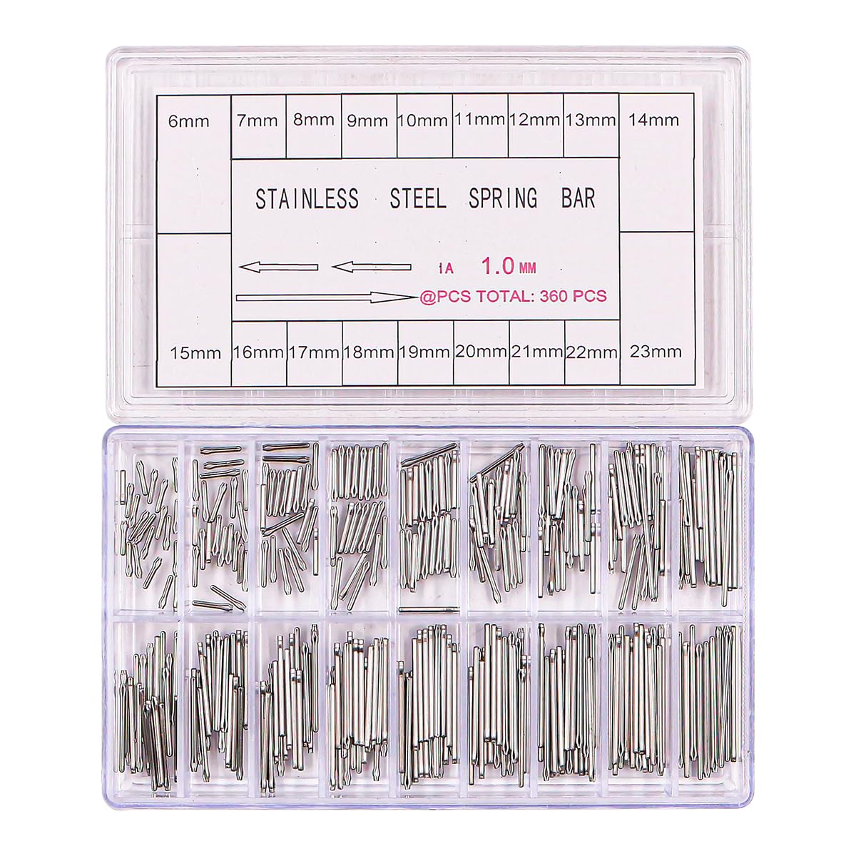 Amazon.com: 360PCS NUZAMAS Watch Split Pin 6-23mm Watch Band Link ...