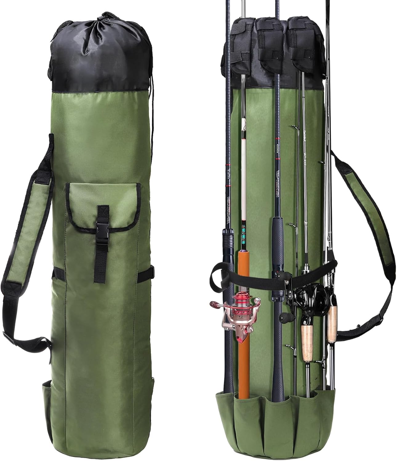 Amazon.com: Bekith Fishing Rod Bag, Fishing Rod Carrier Fishing Pole ...