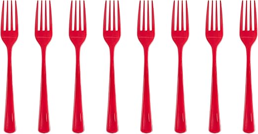 Amazon.com: Exquisite Solid Color Premium Plastic Cutlery, Heavy Duty ...