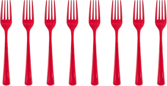 Amazon.com: Exquisite Solid Color Premium Plastic Cutlery, Heavy Duty ...