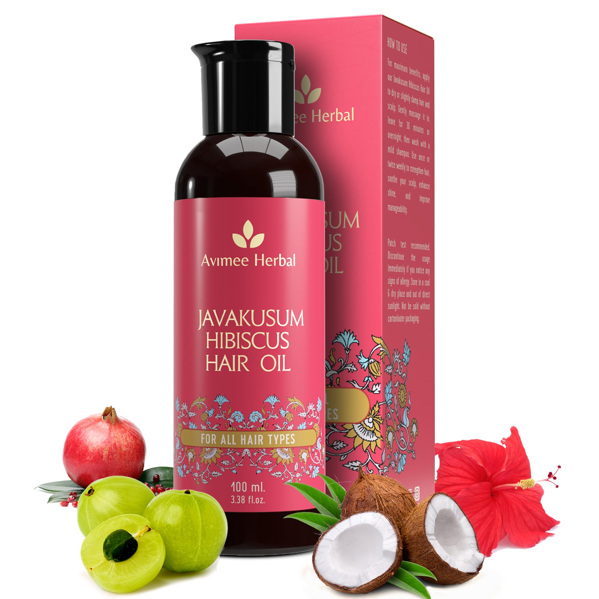 Buy Avimee Herbal Javakusum Hibiscus Hair Oil | For Soft & Silky ...