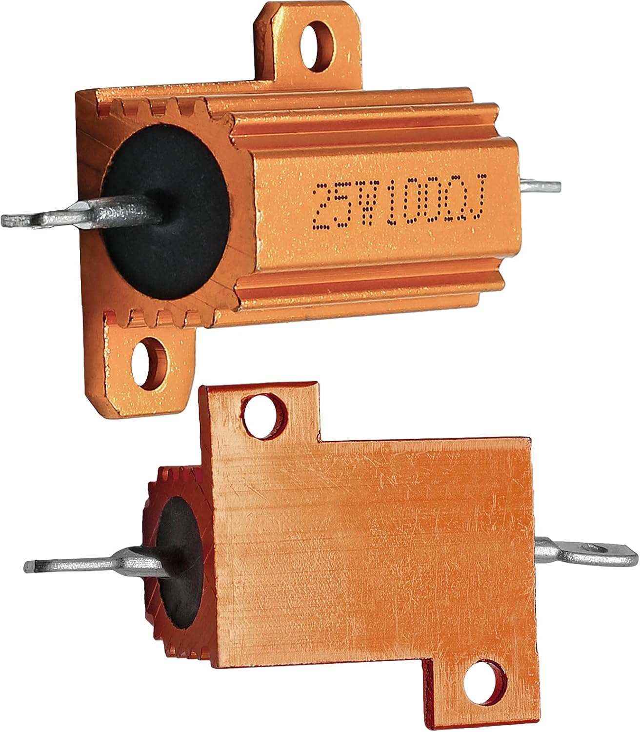 Amazon.com: Qjaiune 2 Pack Aluminum Case Resistor 25W 100 Ohm Housing ...