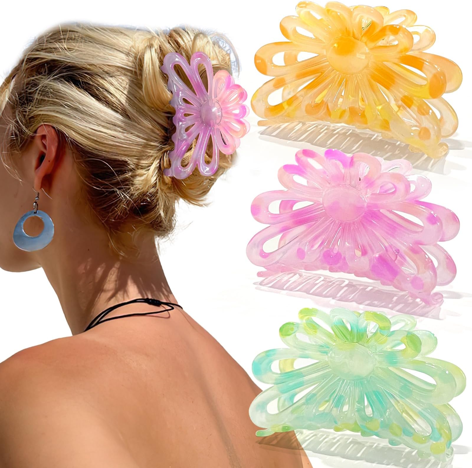 Amazon.com : ZGONOUY 6Pcs Butterfly Hair Clips for Women Claw Clips ...