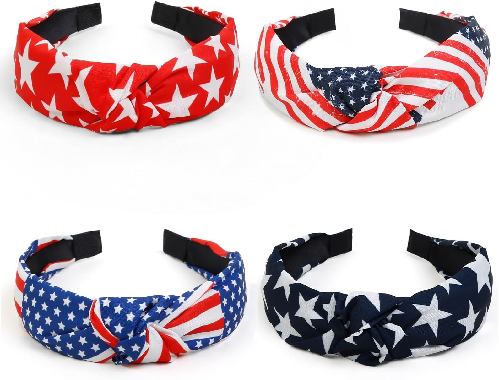 Amazon.com : American Flag Headbands for Women Knotted 4th of July ...