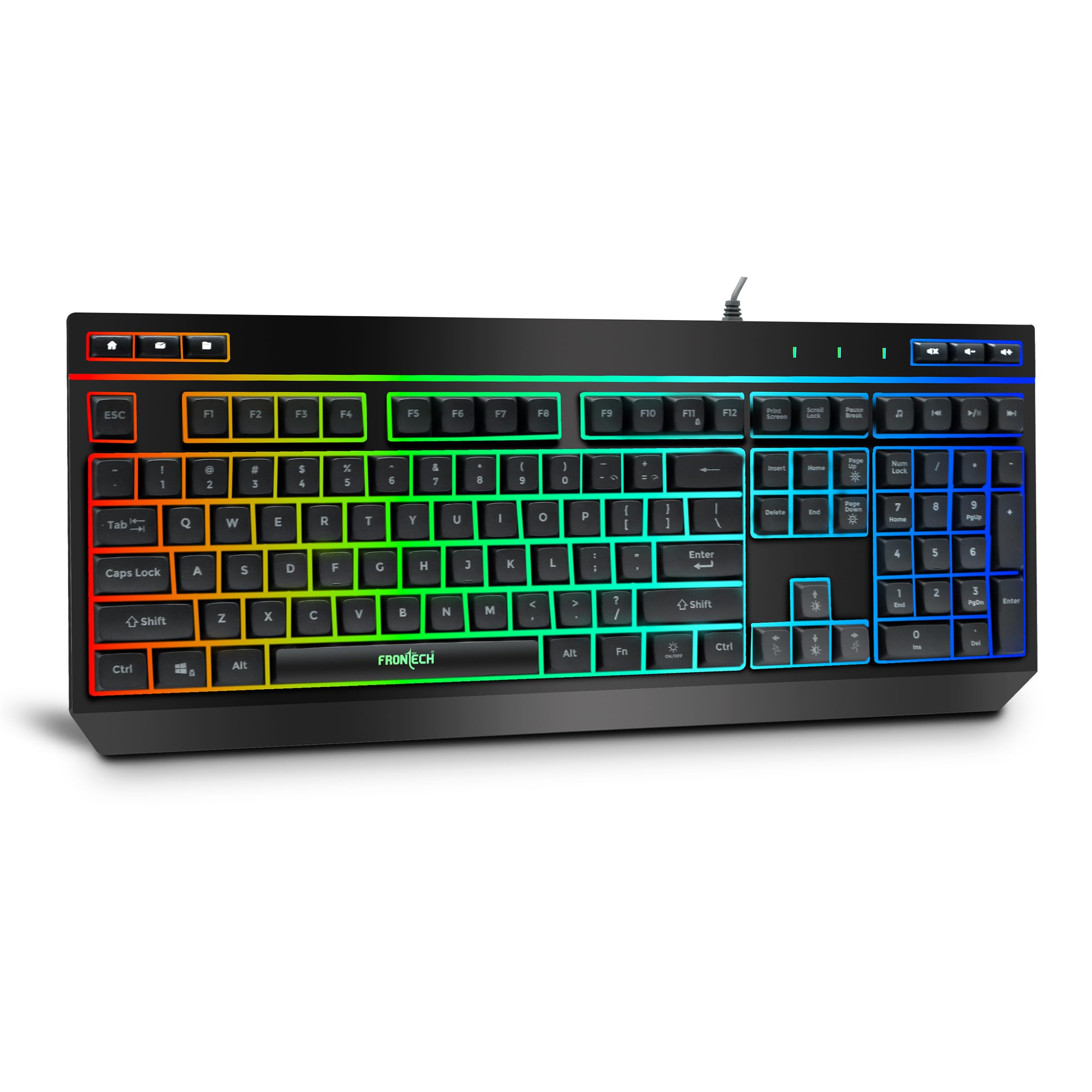 Amazon.in: Buy FRONTECH KB-0013 Wired Gaming Keyboard with RGB ...