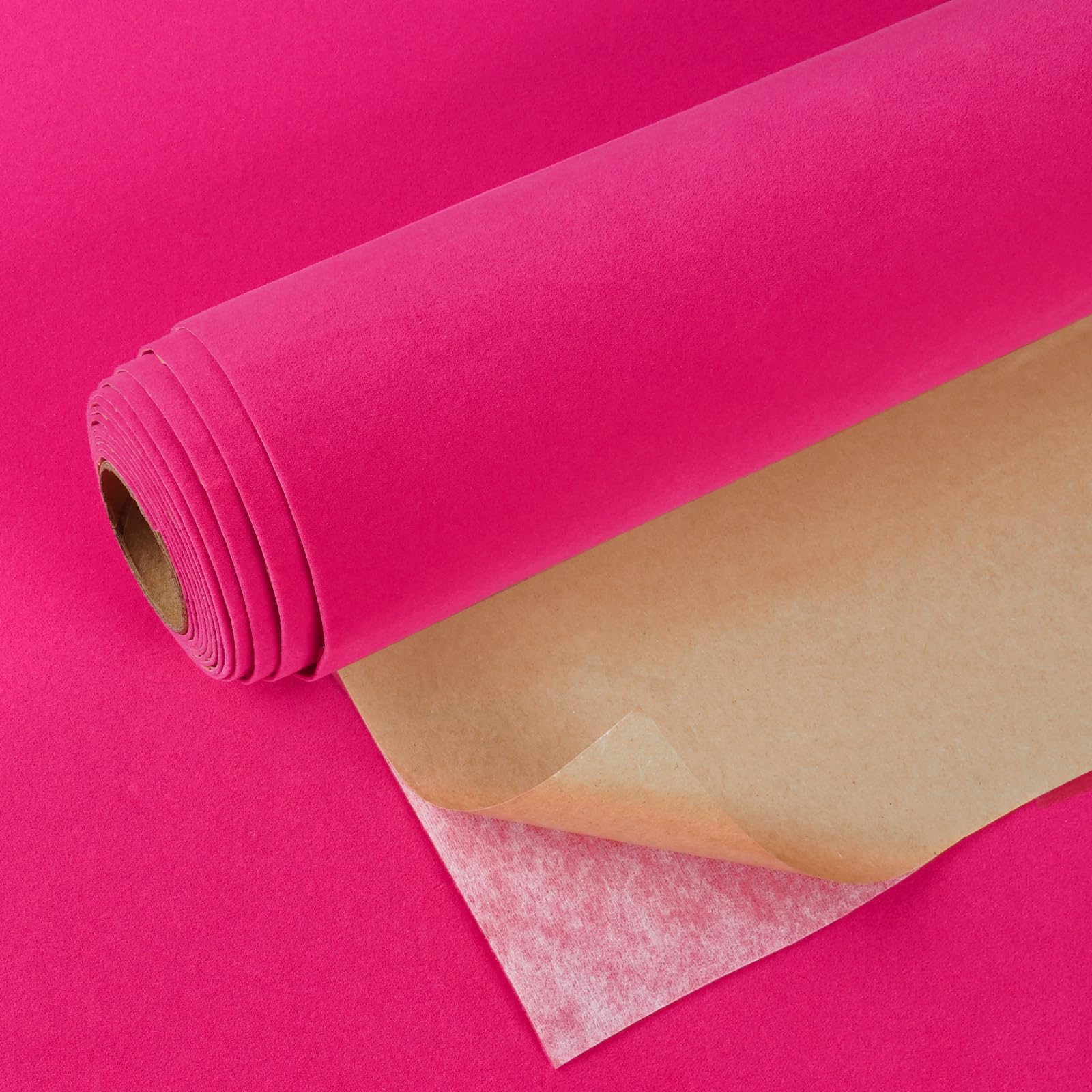 Amazon.com - VEELIKE Hot Pink Velvet Fabric Wallpaper Peel and Stick ...