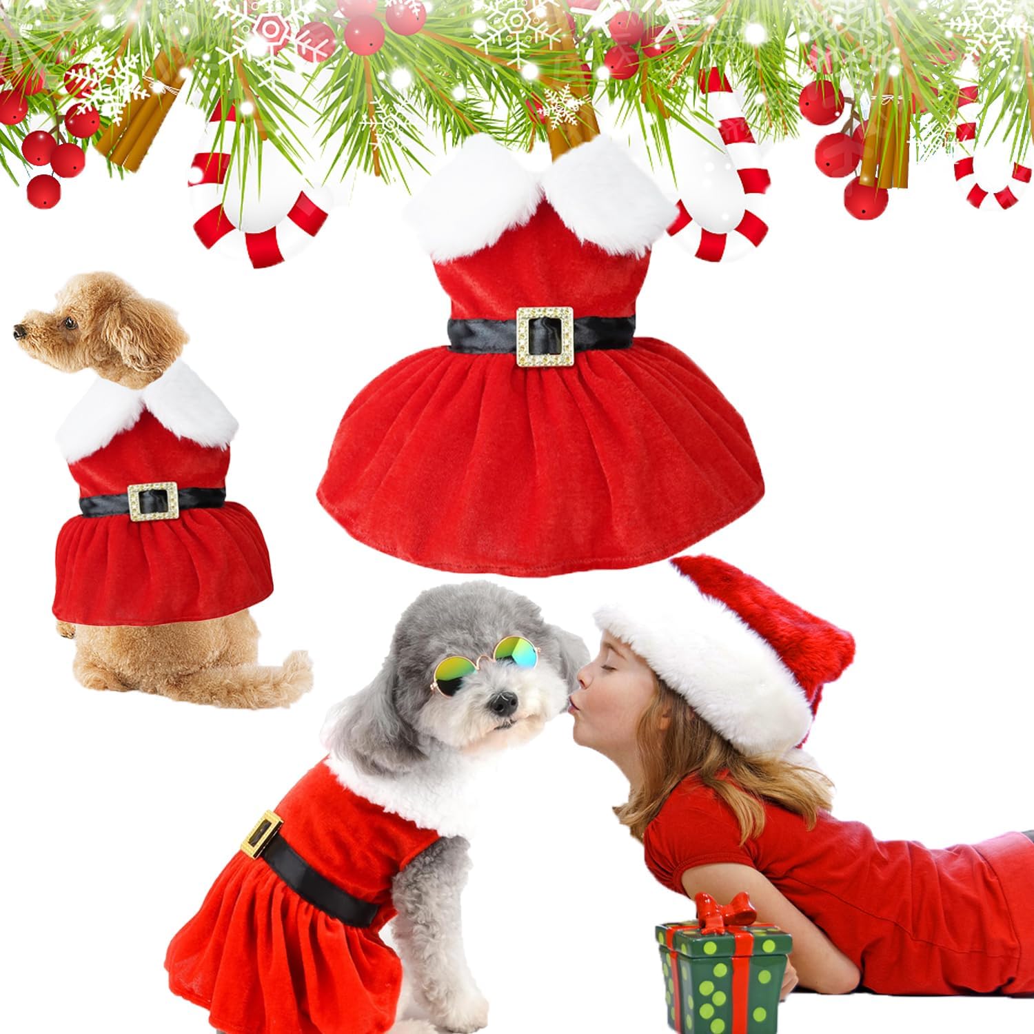 Costume de Noël pour Animal, Vetement Chien Noel, Animaux de Compagnie ...