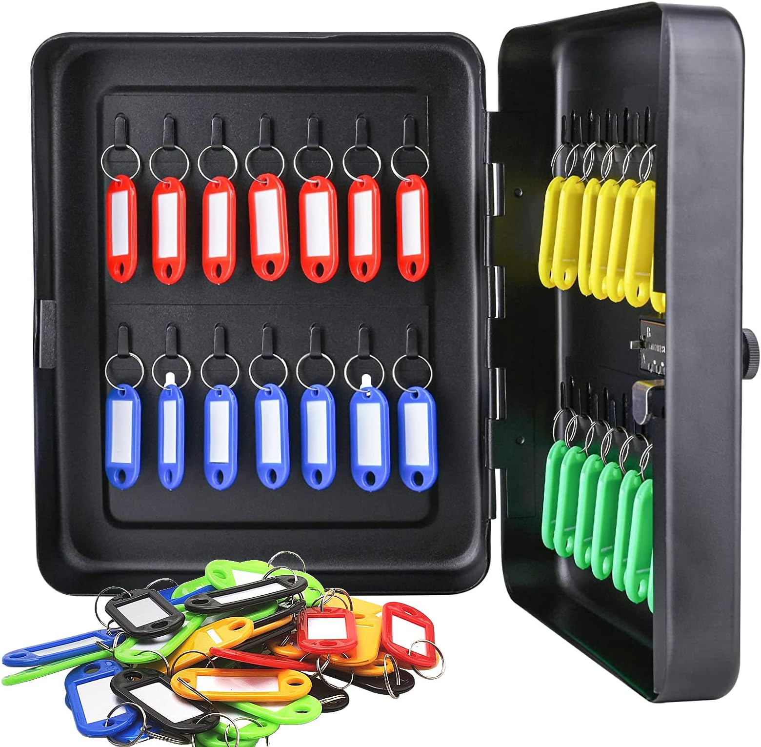 Key Box Wall Mounted Key Safe Box, Large Digital Security Combination ...