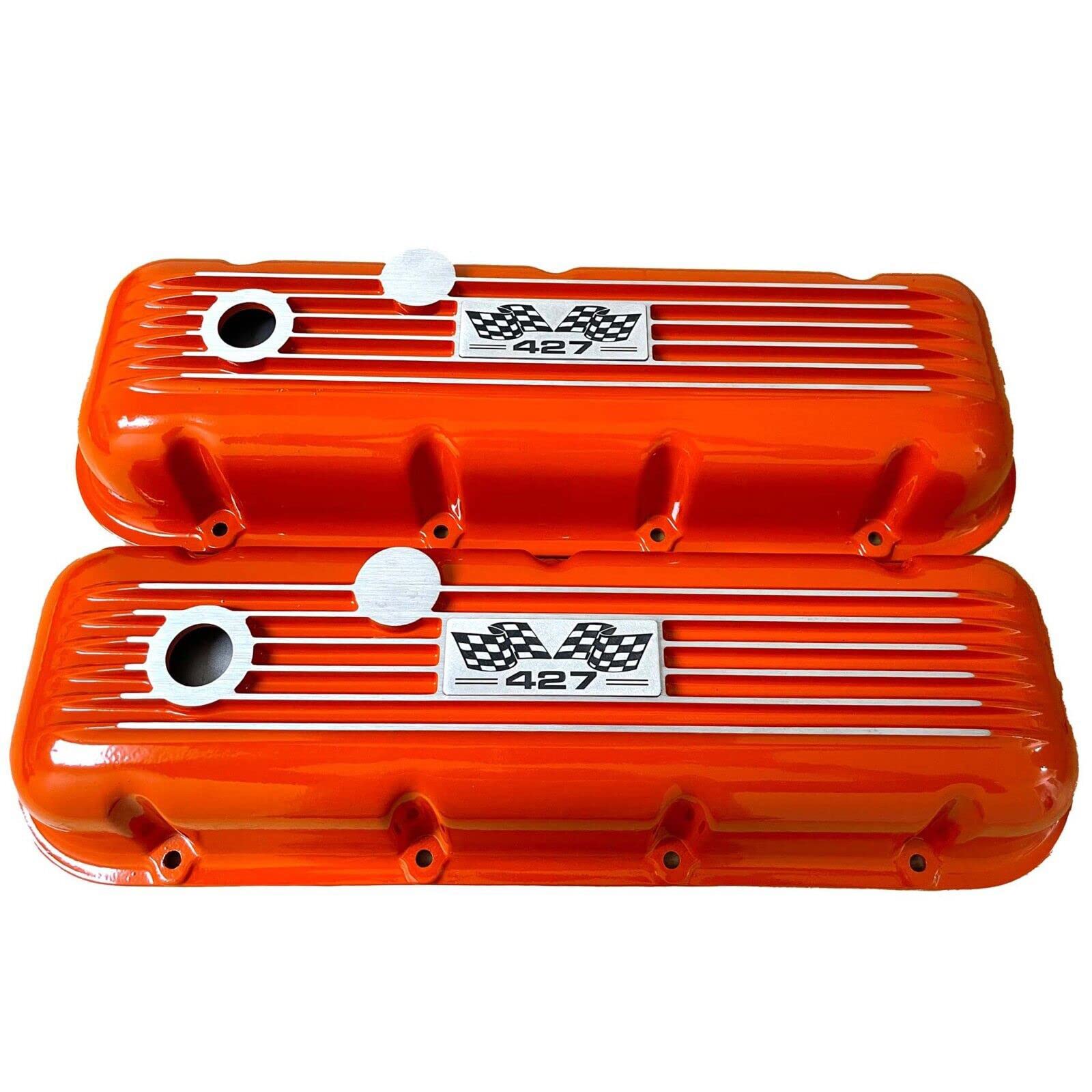 Amazon.com: Big Block Chevy 427 Valve Covers, Flag Logo - Classic ...