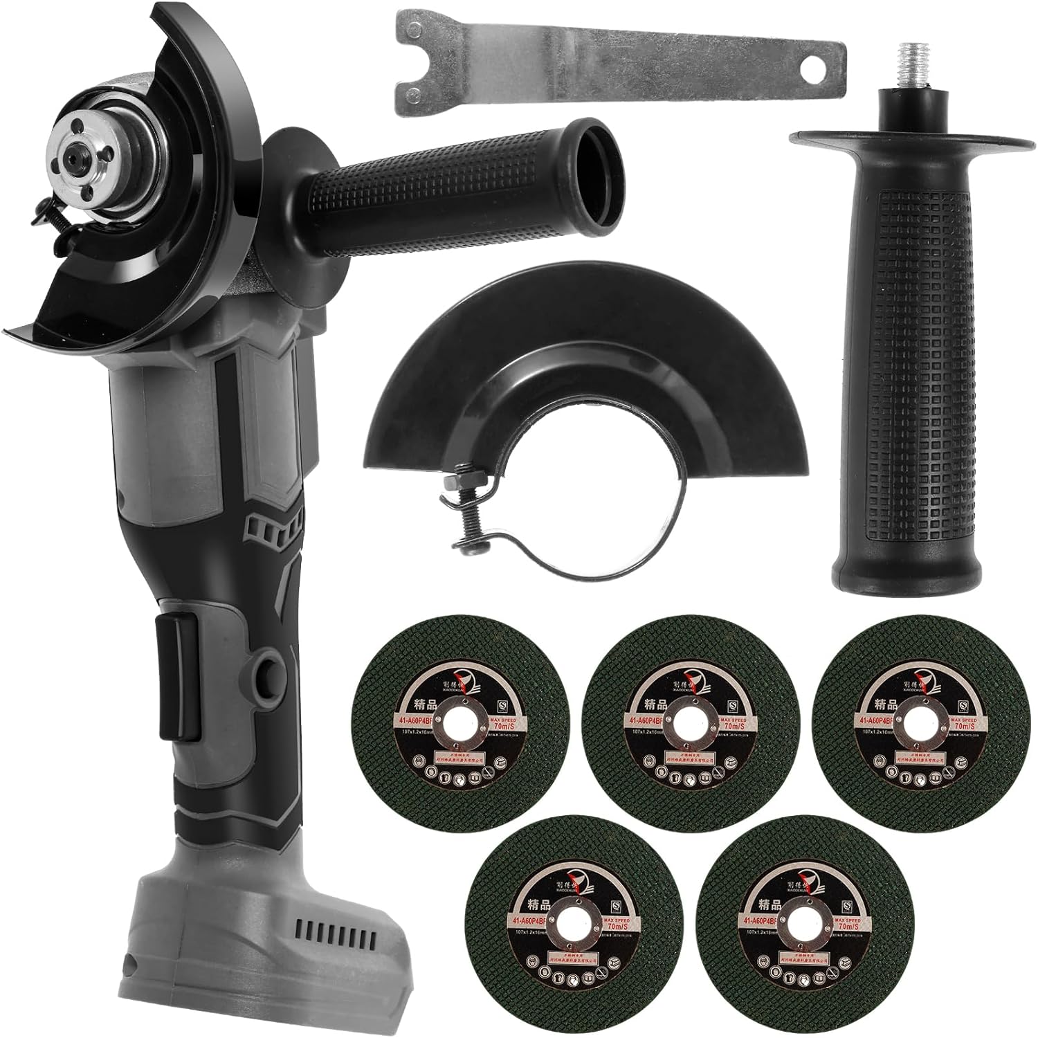 Angle Grinder Brushless, 100mm 18V Electric Grinder Power Tool, 3 Gears ...