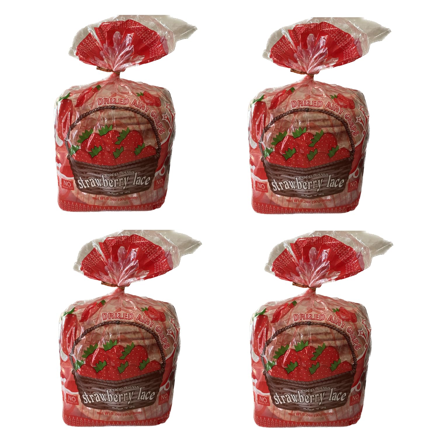 Amazon.com: 4 PACK COCO LITE Rice Cake STRAWBERRY LACE, Non-GMO, Light ...