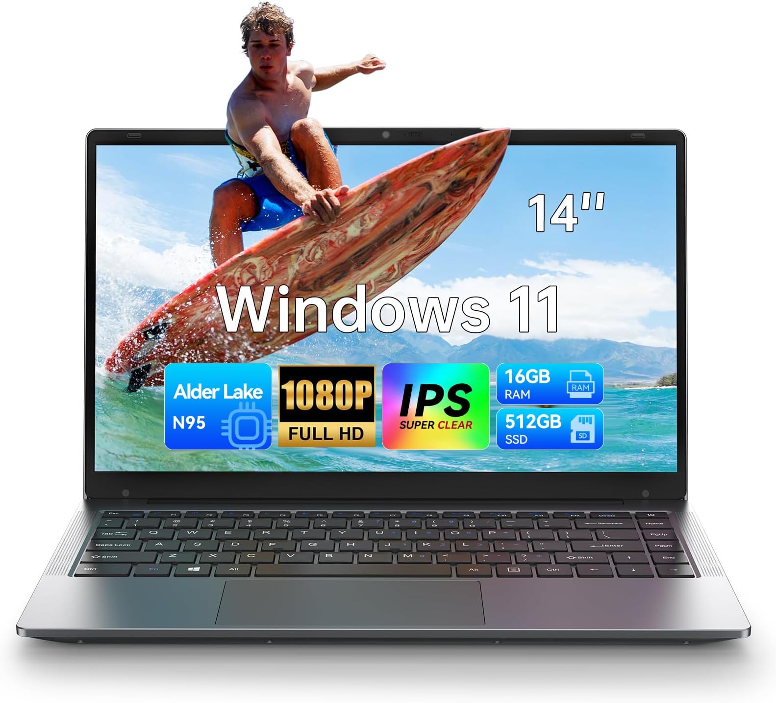 Amazon.com: ALLDOCUBE 14" FHD Quad-Core N95 (Up to 3.4Ghz) Laptop, 16GB ...