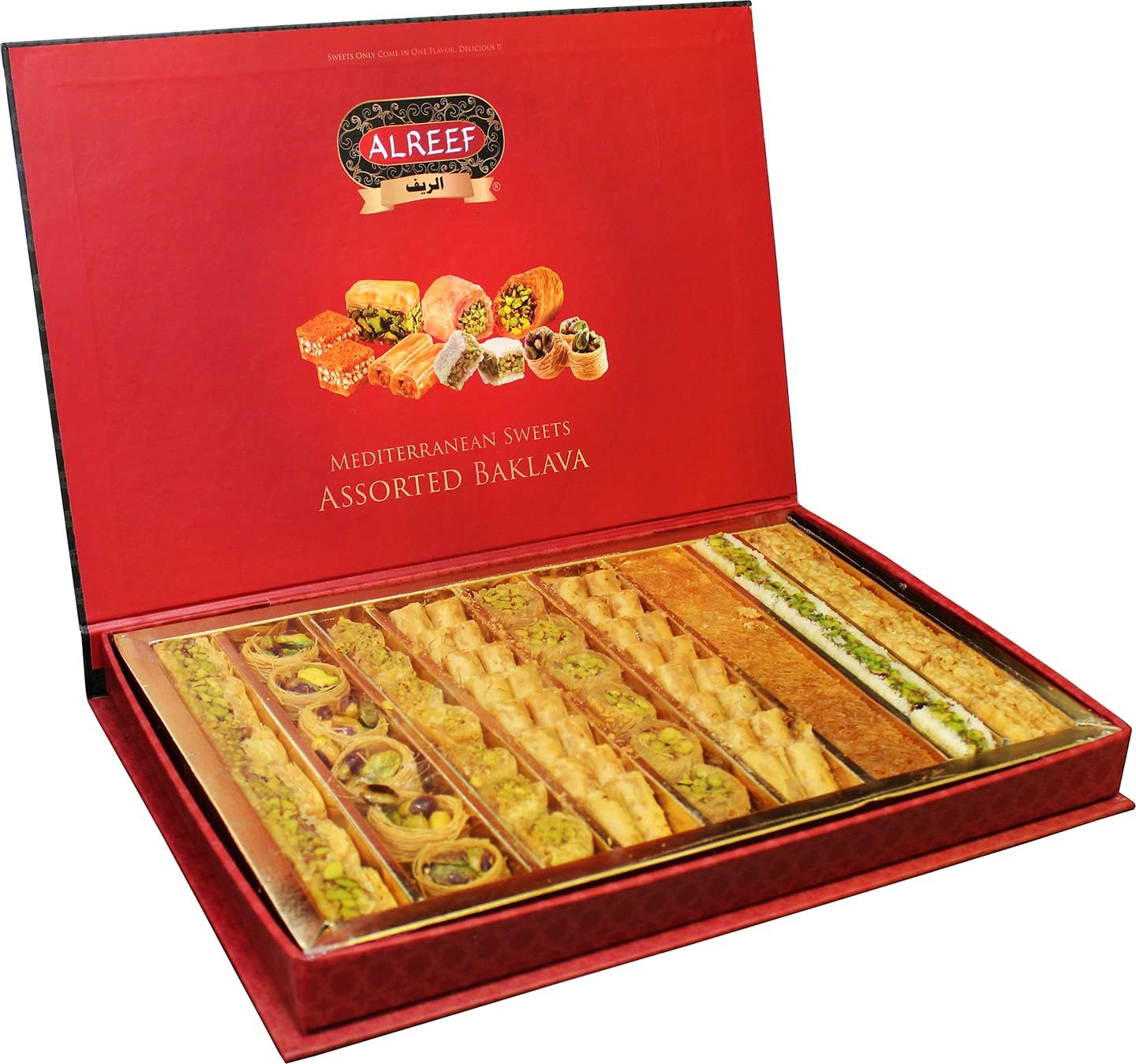 Alreef Baklava Mediterráneo surtido, 800 g (70-80 piezas) : Amazon.com ...