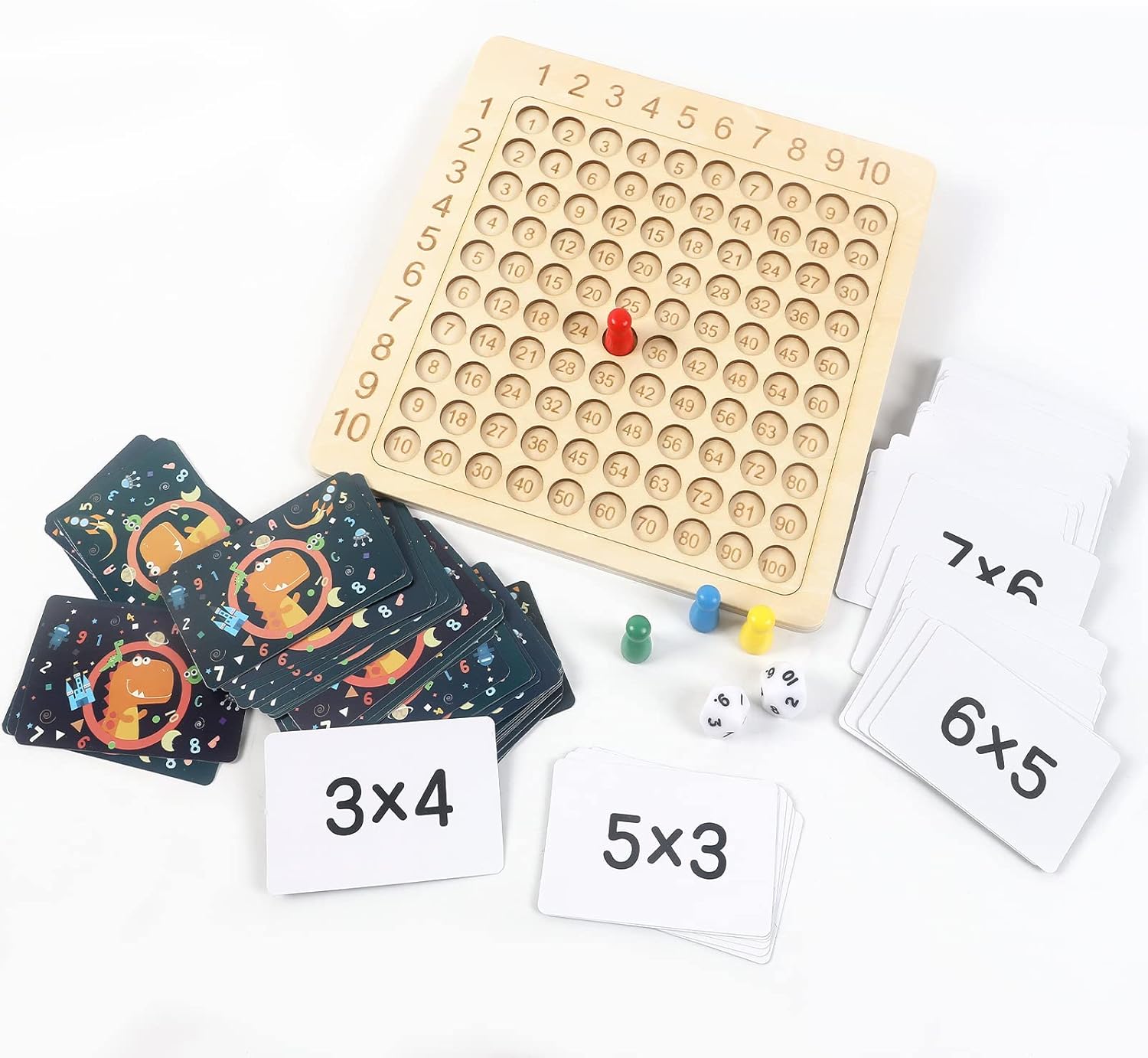 Amazon | Xylolin 木製算数 子供向け数えおもちゃ (乗算ボードゲーム) | ボードゲーム | おもちゃ