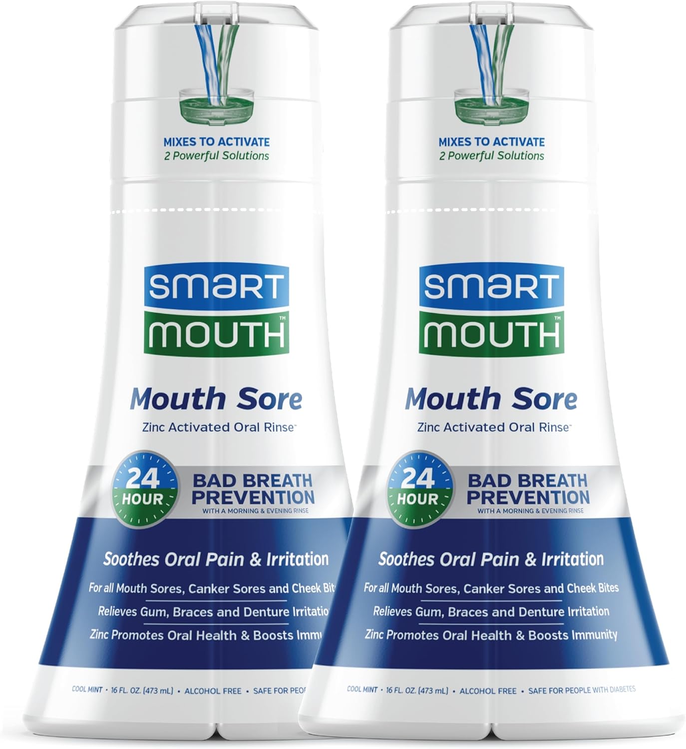 Amazon.com : SmartMouth Mouth Sore Activated Mouthwash - Aid Against ...