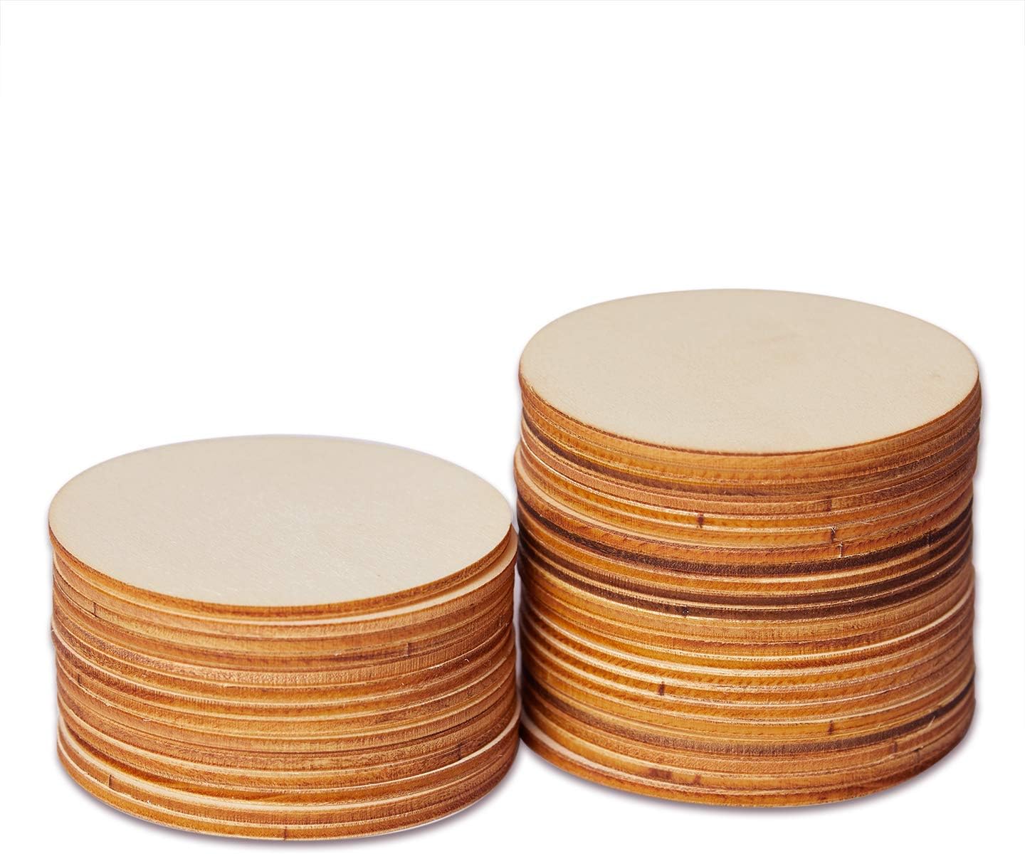 Amazon.com: Wood Circles for Crafts, 36-Count Unfinished Wooden Round ...