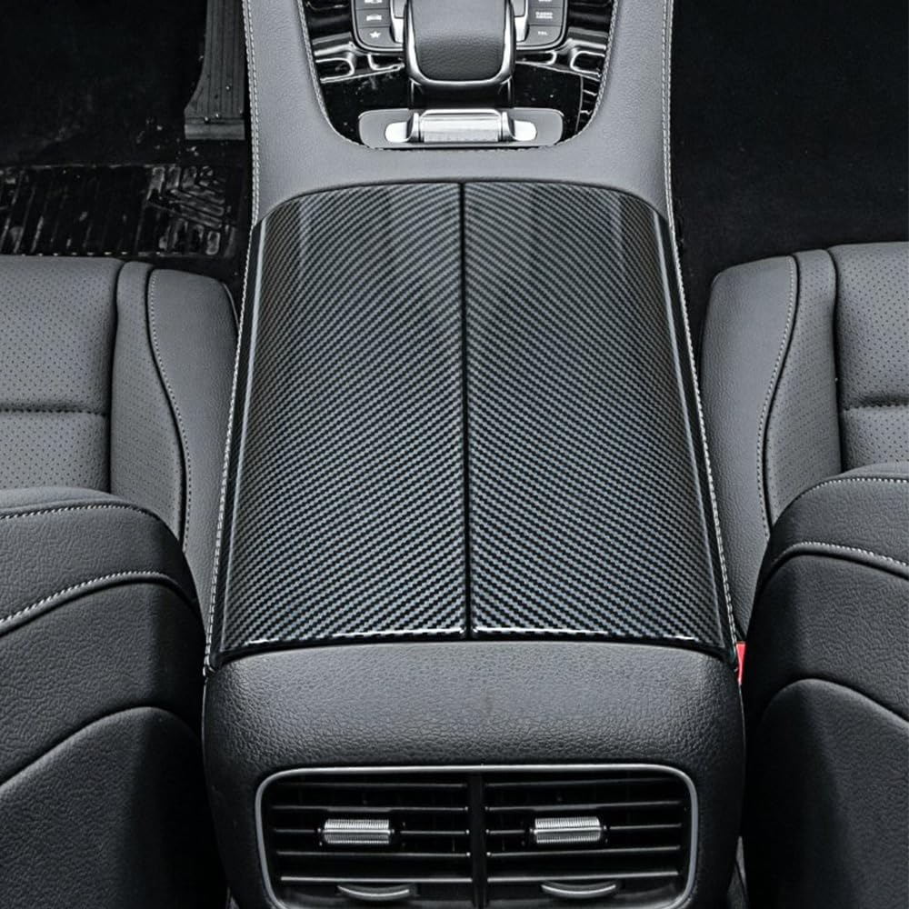 Amazon.com: Car Center Console Armrest Box Cover Trim Carbon Fiber ...