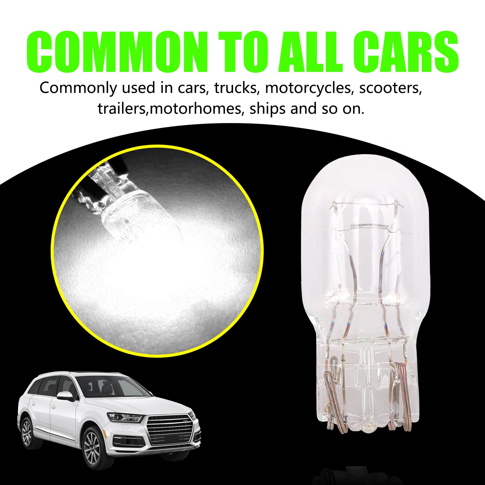 Double Filament Car Bulbs 12v 10 PCS T20 1891/7443 Double-Filament ...