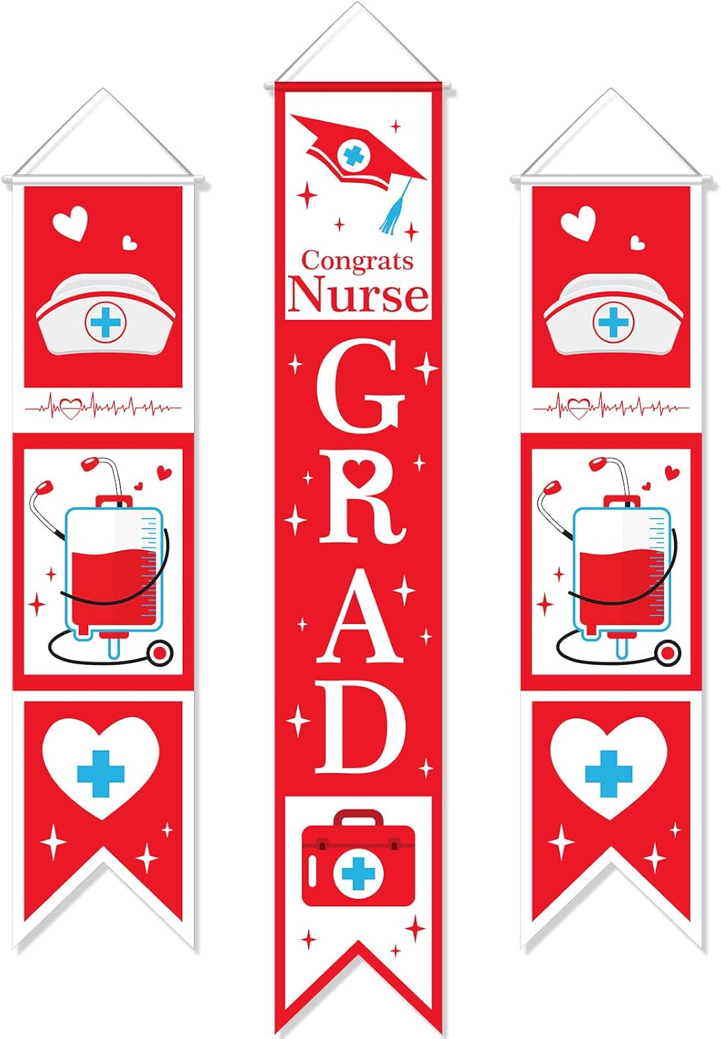 Amazon.com: 3 Pcs Nurse Graduation Door Banners Nurses Graduation ...
