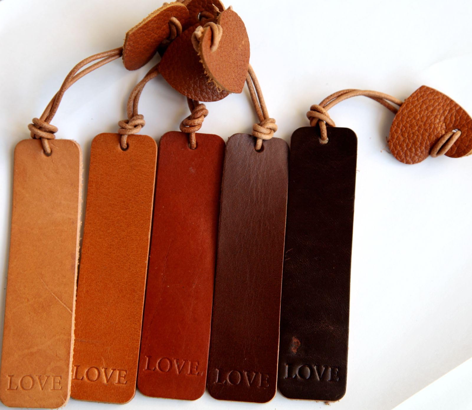Amazon.com: Natural Leather Bookmark, Leather Page Markers for Men ...