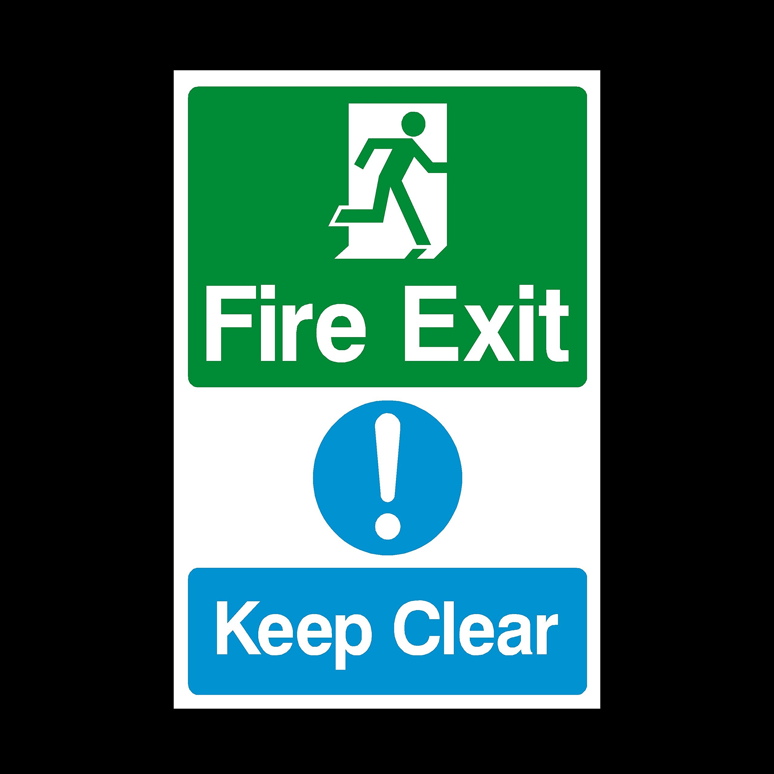 Fire Exit Keep Clear Sticker/Self Adhesive Sign - Fire/Emergency/Exit ...