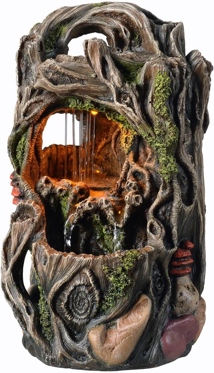 Amazon.com: MAOCHI Tabletop Water Fountain, Home Décor Soothing Sound ...