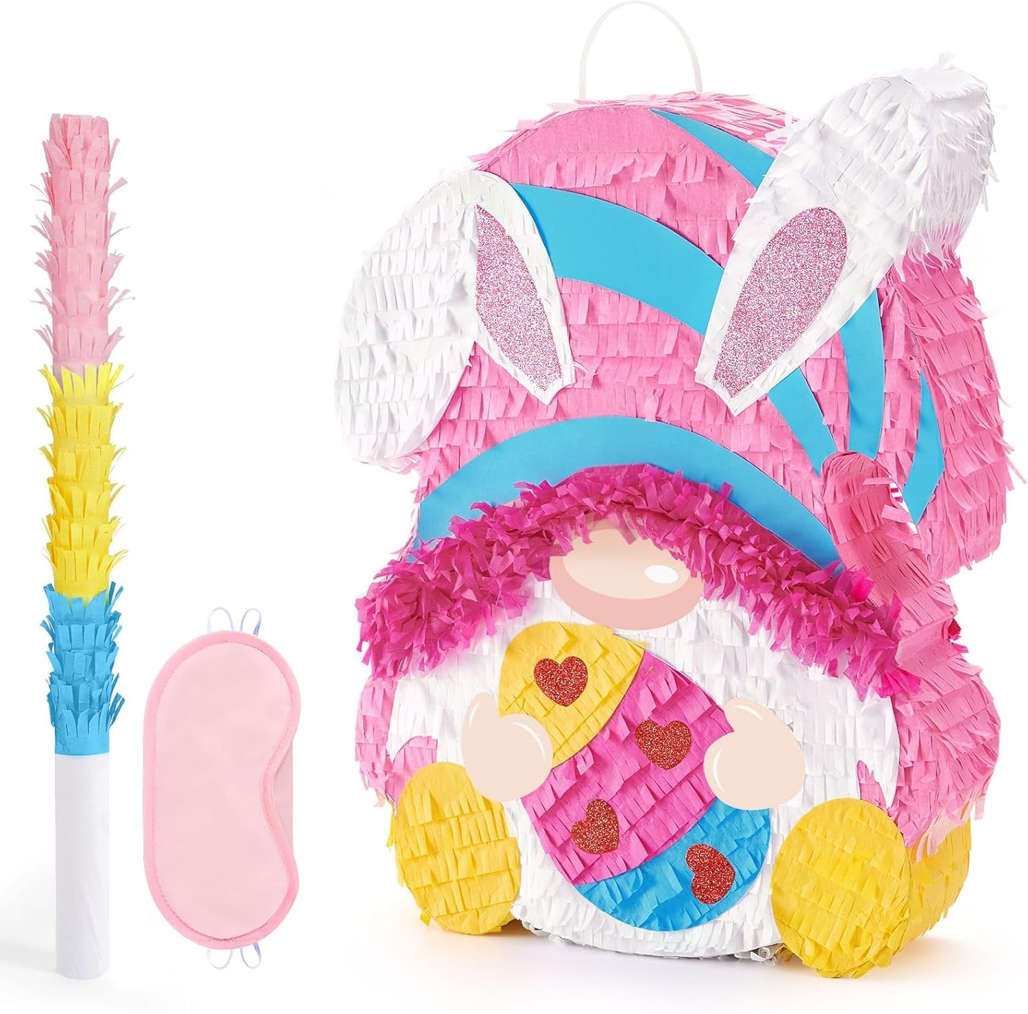 Amazon.com: WERNNSAI Easter Gnome Piñata - Easter Bunny Piñata with ...