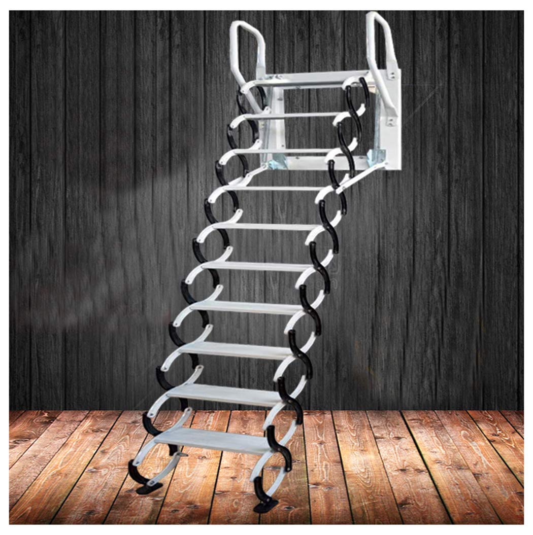 Buy Heavy Duty Steel Metal Loft Wall Ladder Stairs Attic Household Pull ...