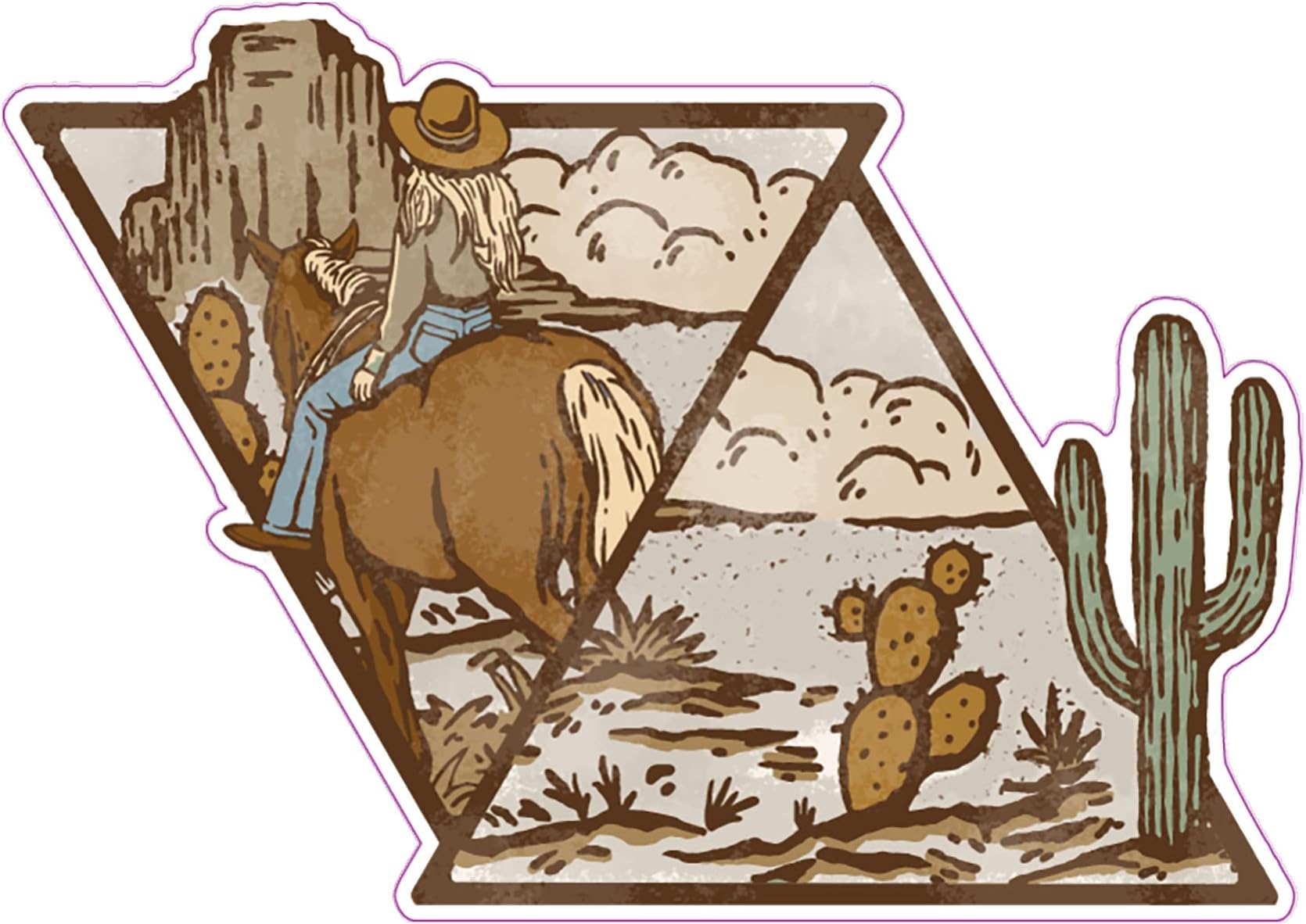 Amazon.com - Wickedgoodz Western Cowgirl Vinyl Decal - Southwestern ...