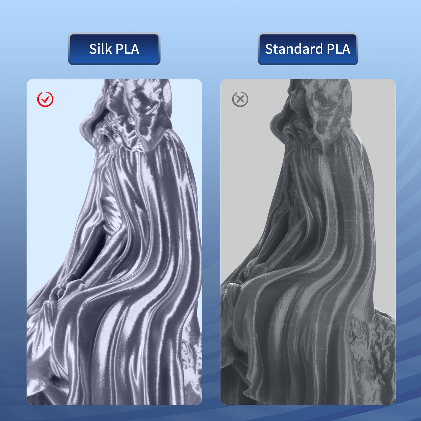 Snapklik.com : ANYCUBIC Silk Filament, Clog-Free Shiny 3D Printing PLA ...