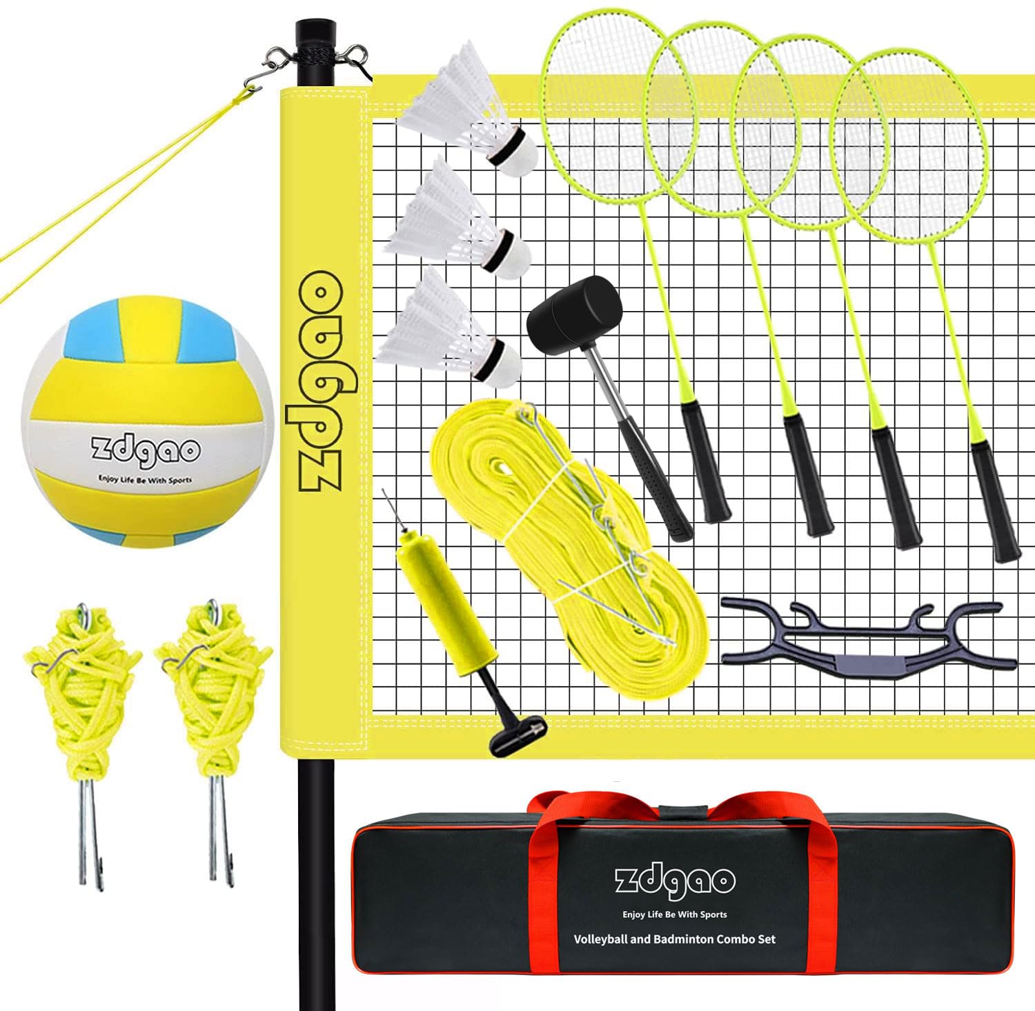 Snapklik.com : Badminton & Volleyball Combo Set - Professional ...
