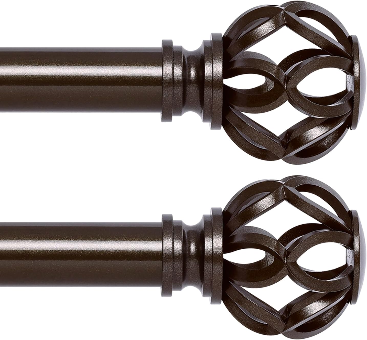 Amazon.com: TVWOO Bronze Decorative Farmhouse Curtain Rods 2Pack:36-88 ...