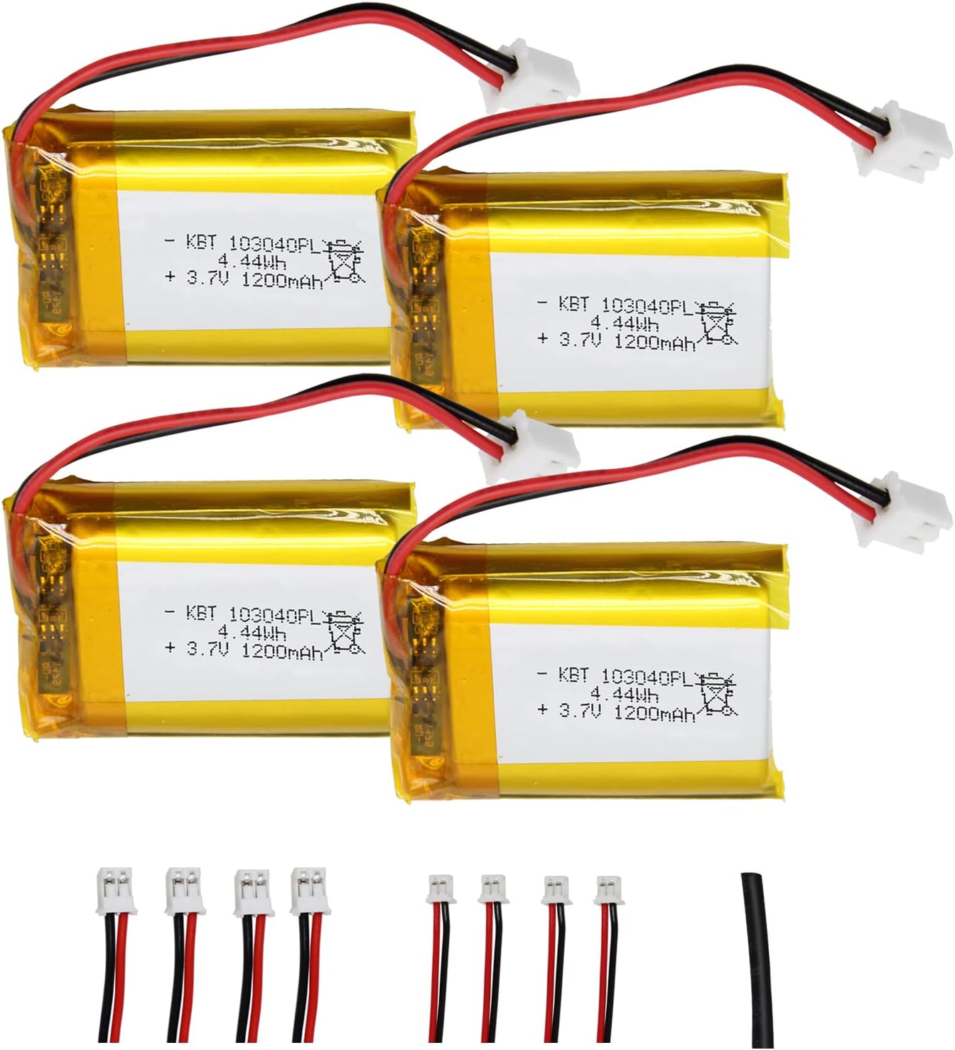 Amazon.com: KBT 3.7V 1200mAh Li-Polymer Battery: 103040 Lipo ...