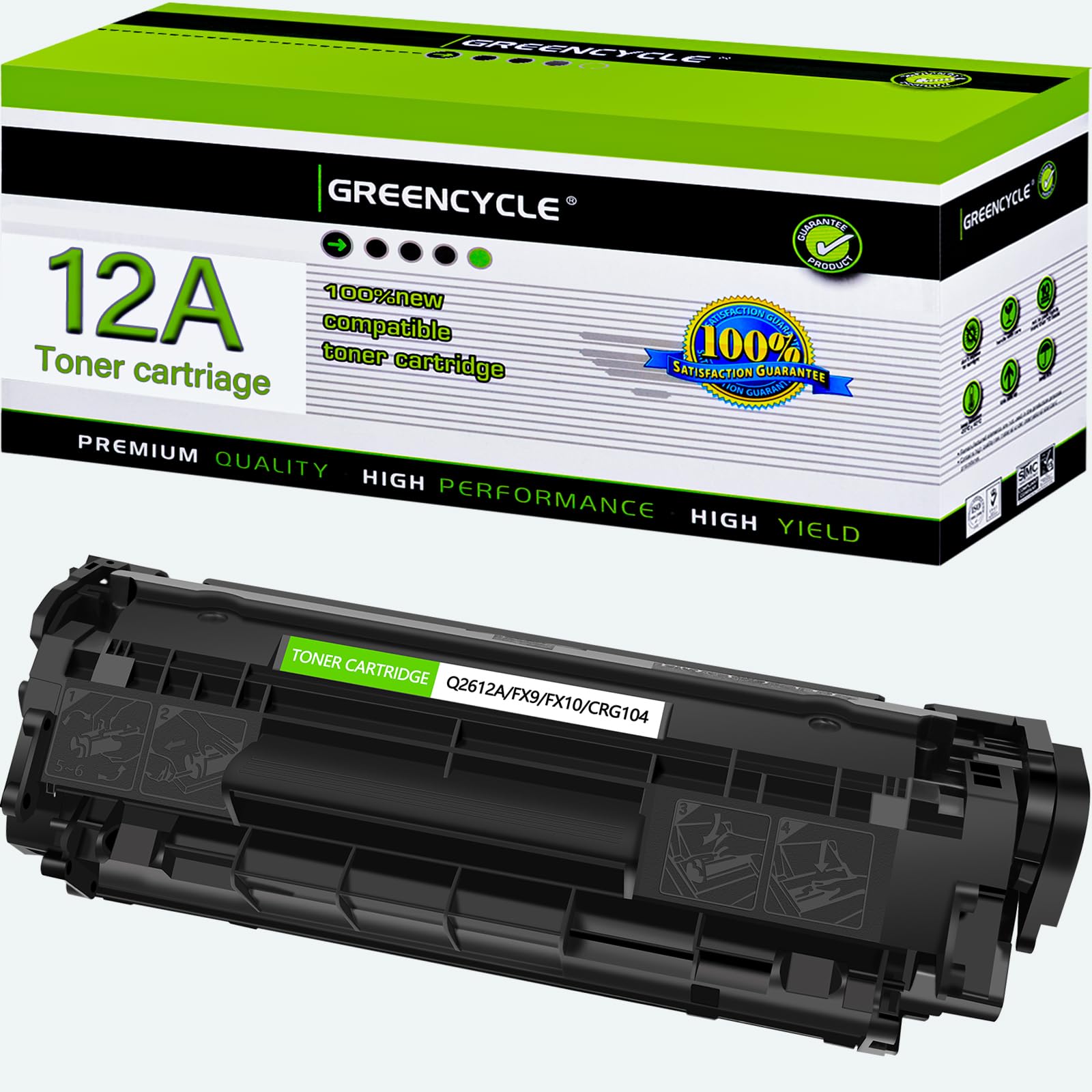 Snapklik.com : Greencycle 12A Toner Cartridge Replacement Compatible ...