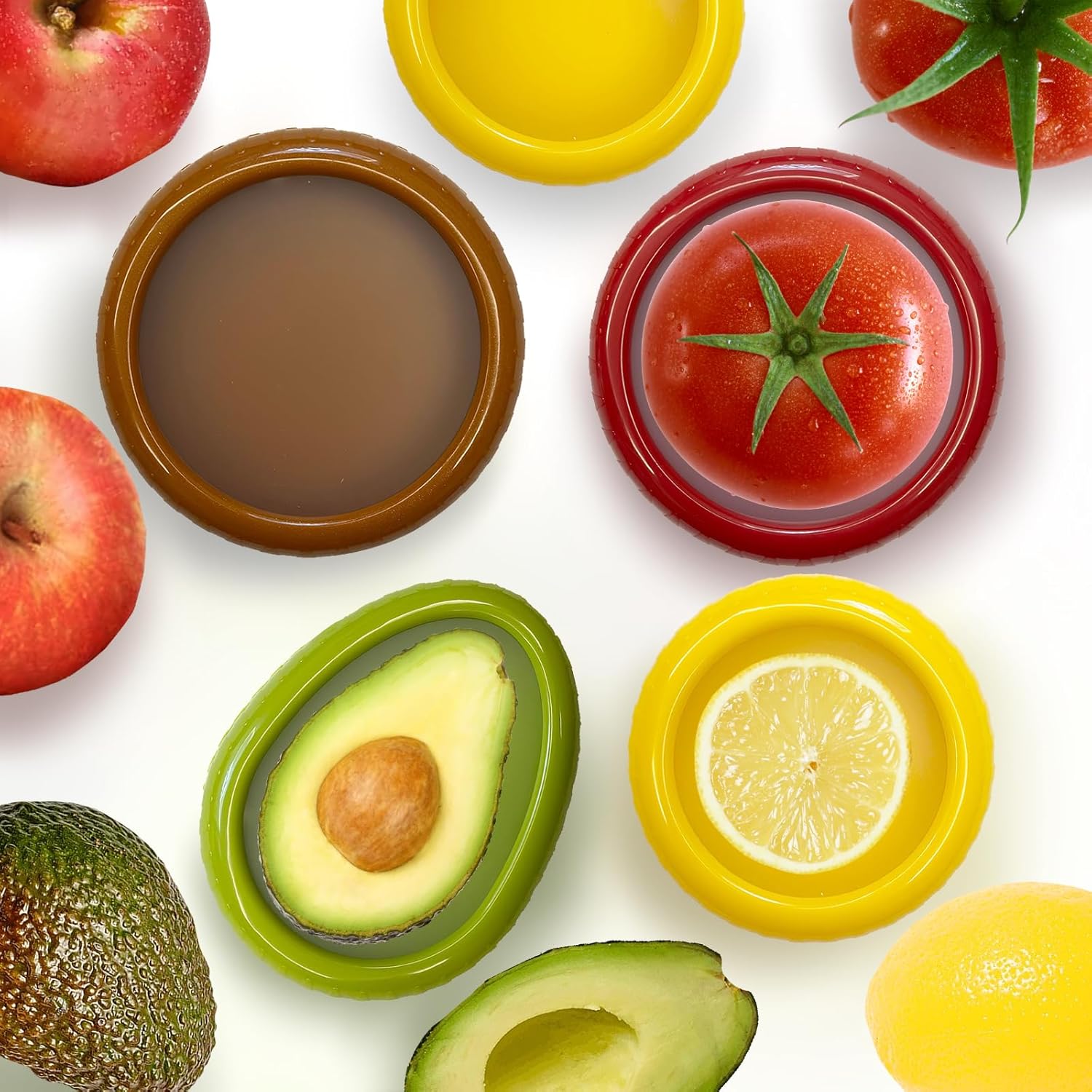 Amazon.com: kaixiaoru 4PCS Fresh Food Savers Reusable Avocado Saver and ...