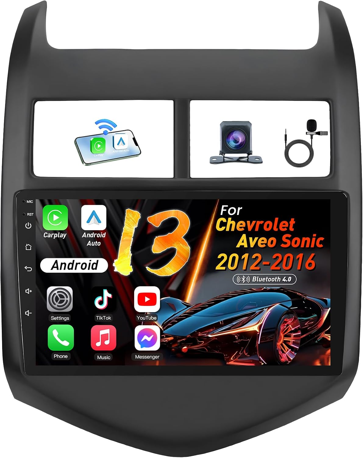 Amazon.com: 4Core + 64G ROM Car Radio for Chevy Aveo Sonic 2012-2016 ...