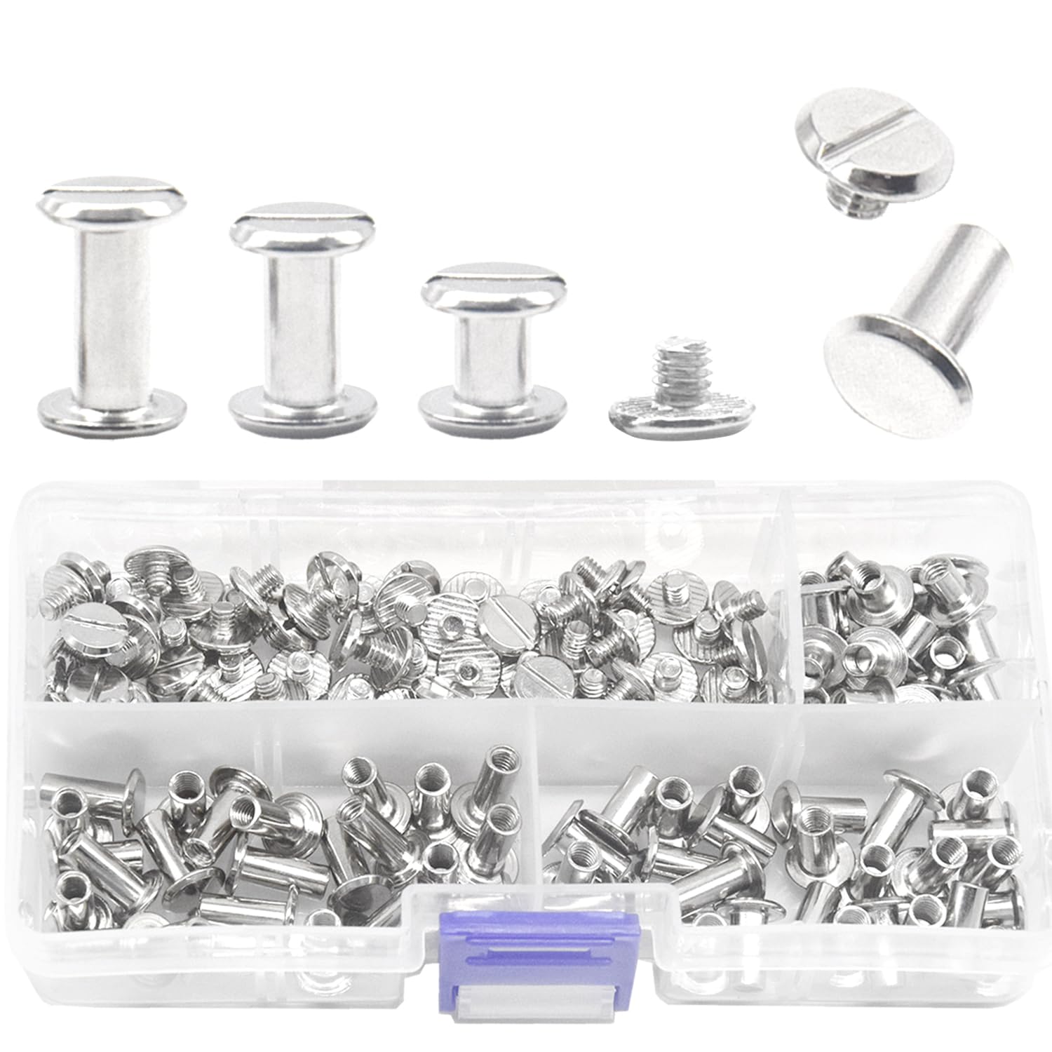 Amazon.com: Hocansen 150 PCS/75 Set Chicago Screws Set Binding Post ...